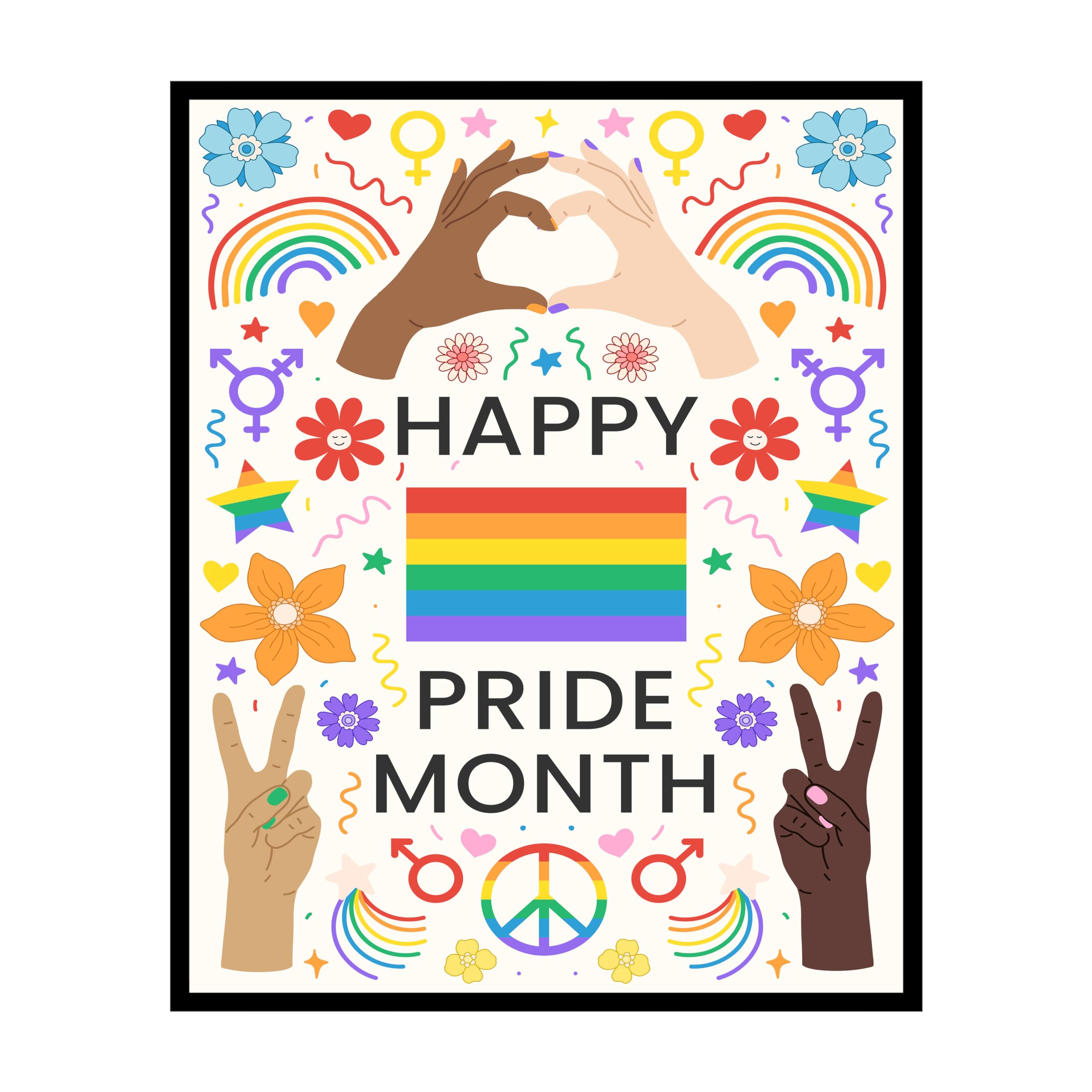 Poster Master Happy Pride Month 8" x 10" Poster - Walmart.com
