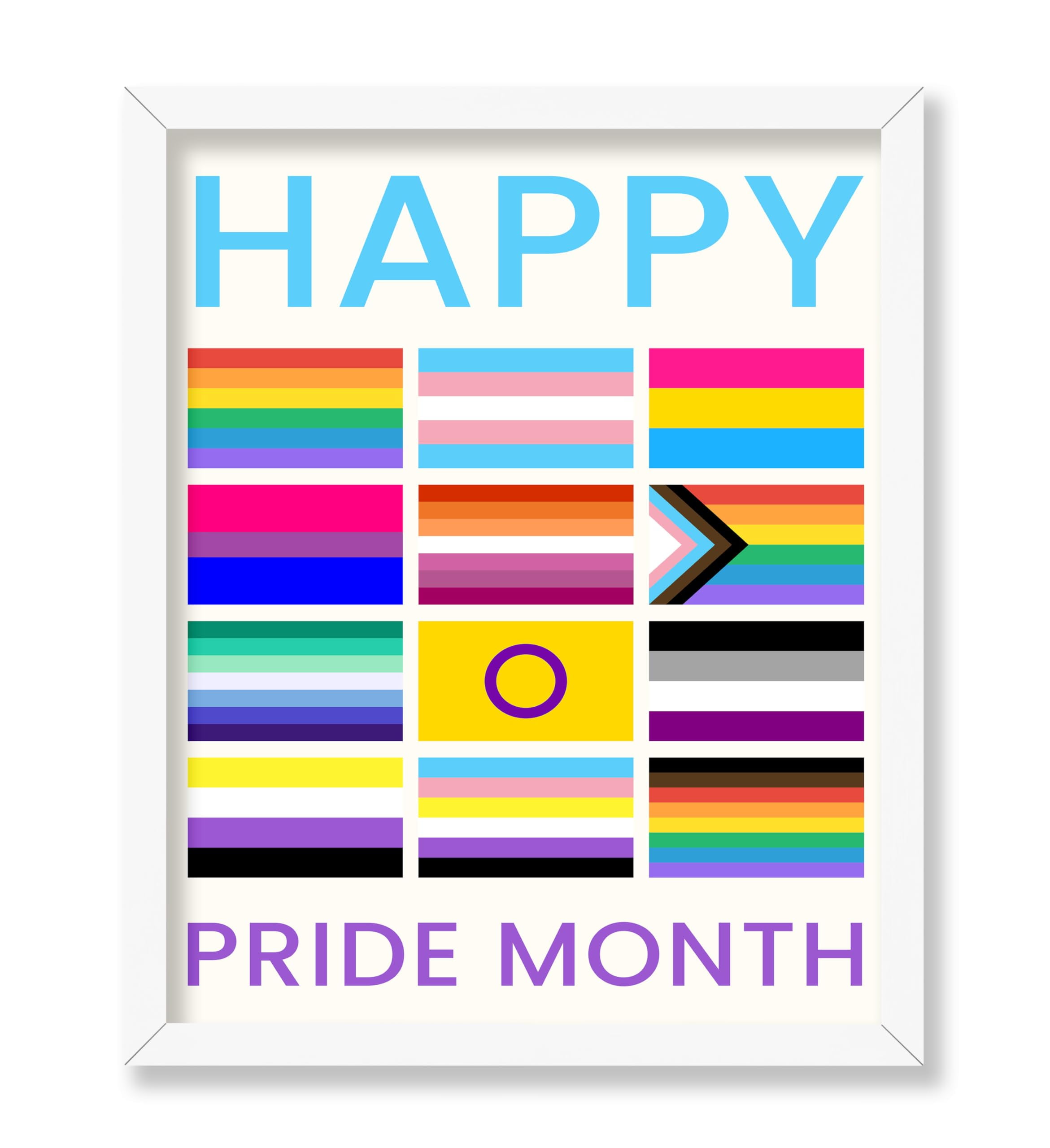Poster Master Happy Pride Month Poster - Rainbow Flags Print ...