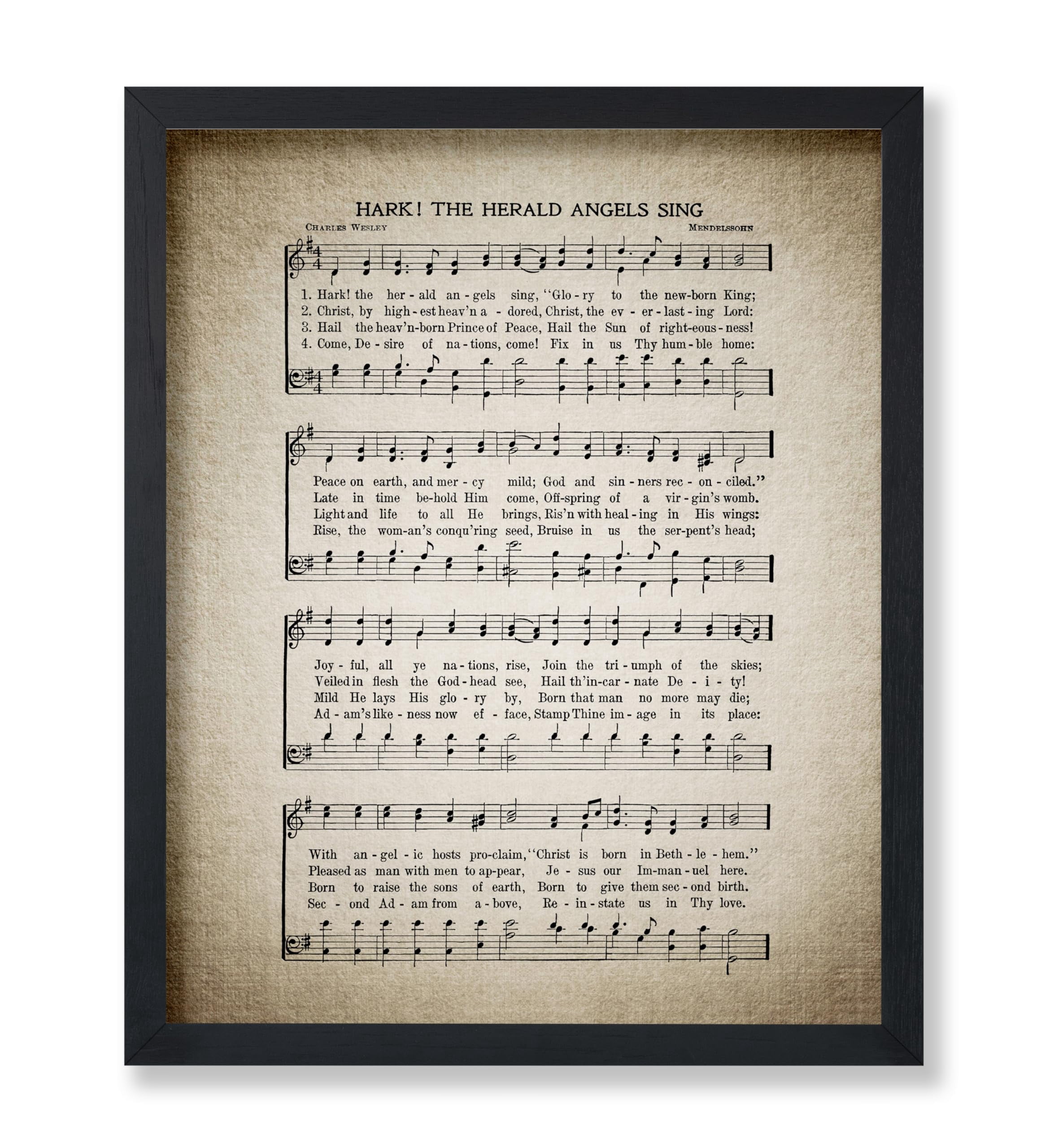 Poster Master Hark The Herald Angels Sing Poster - Christmas Song Sheet ...