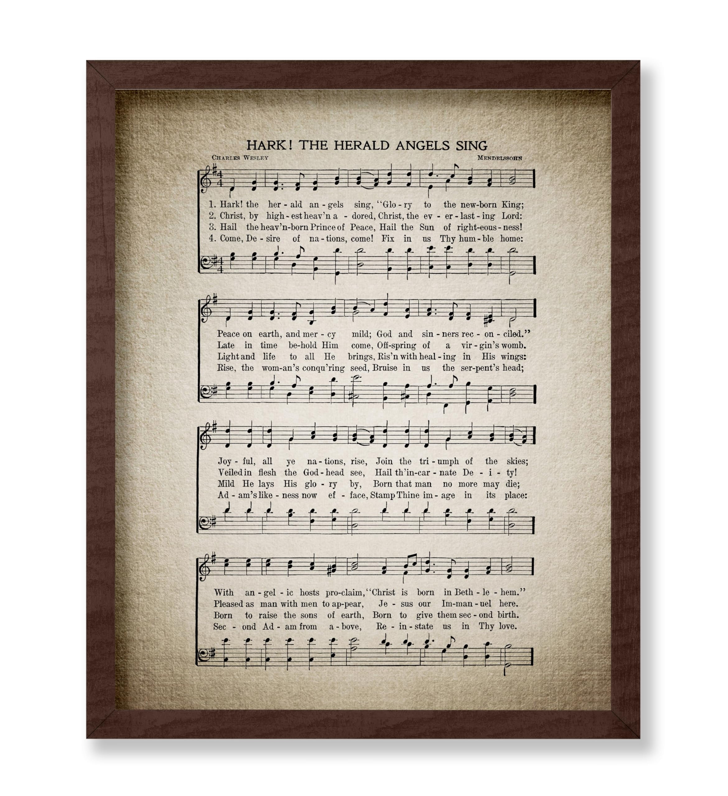 Poster Master Hark The Herald Angels Sing Poster - Christmas Song Sheet ...