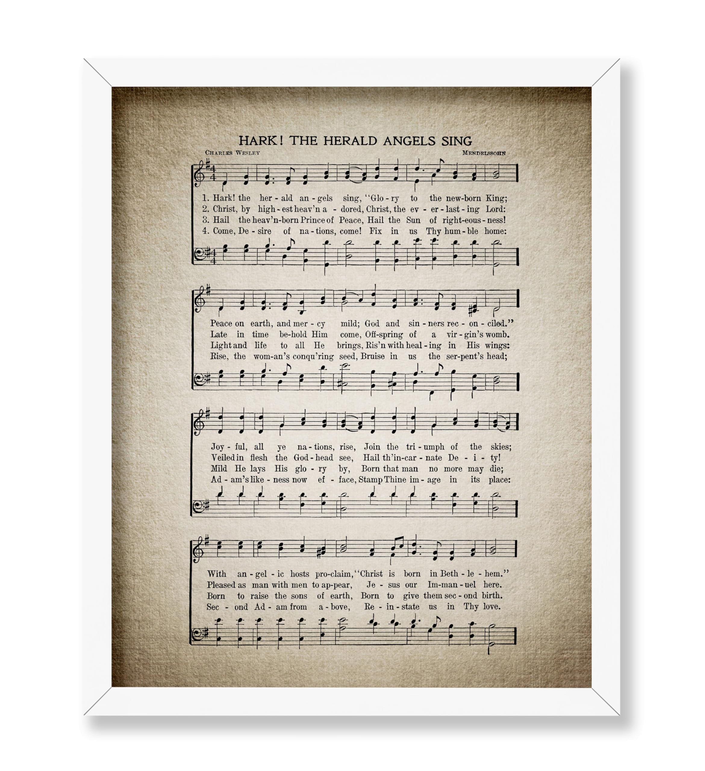 Poster Master Hark The Herald Angels Sing Poster - Christmas Song Sheet ...