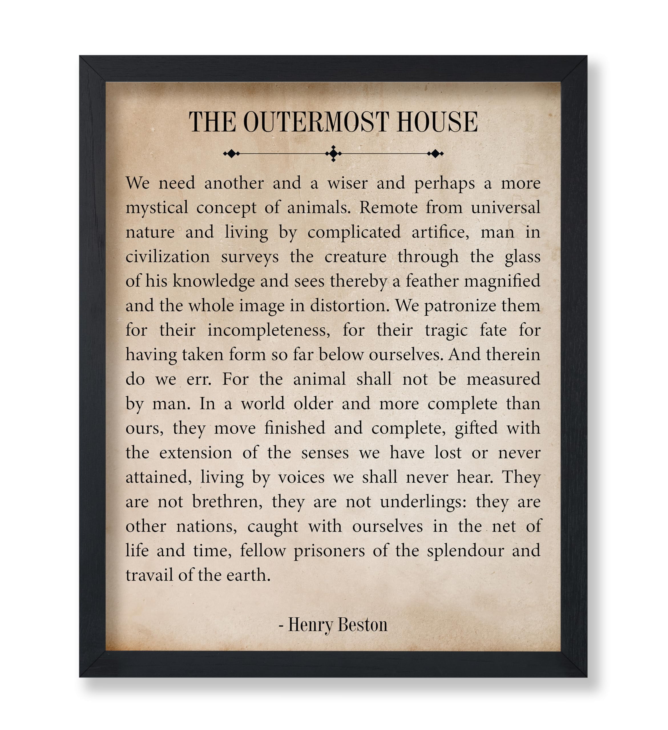 Poster Master Henry Beston Poster - Outermost House Print ...
