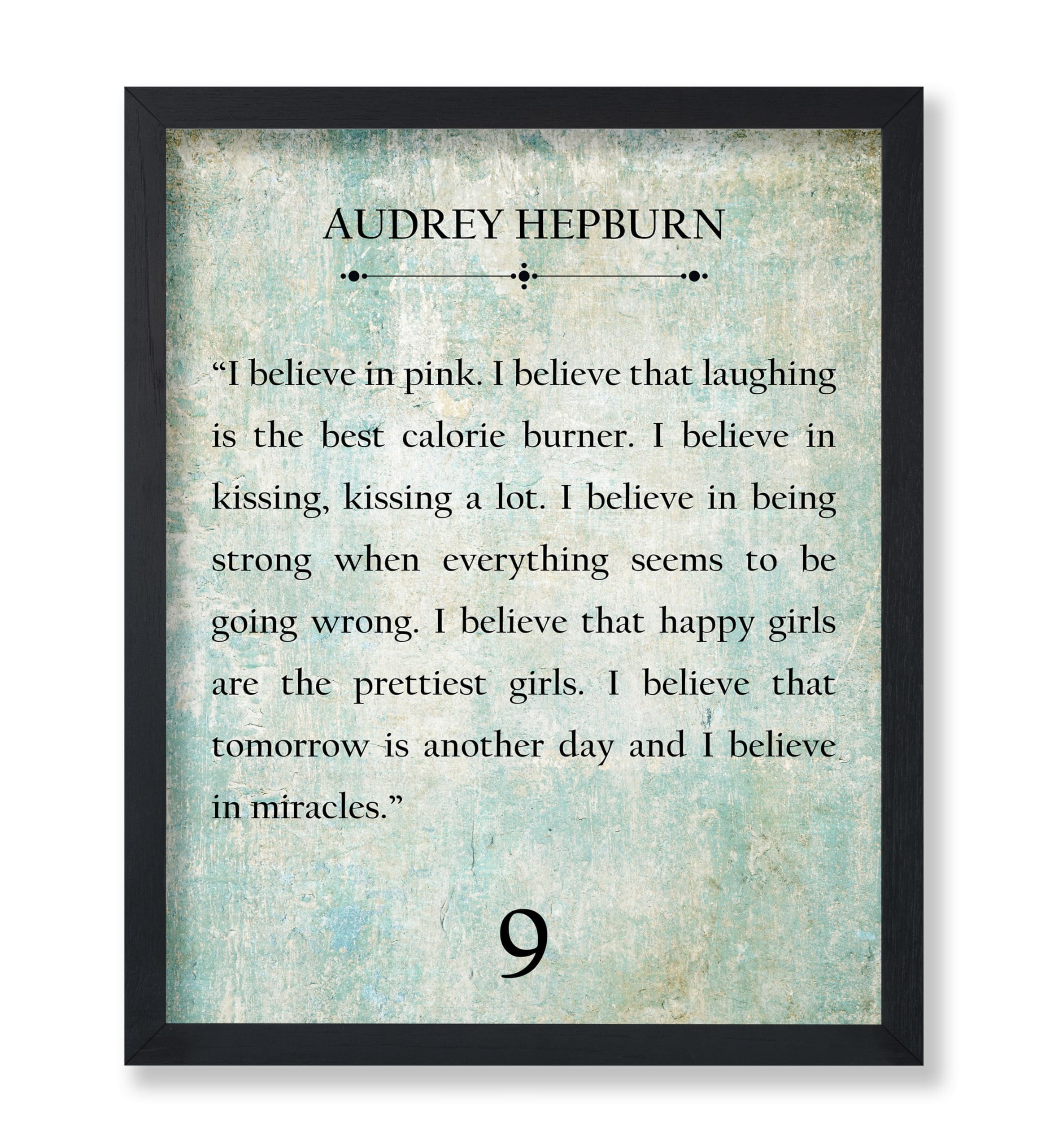 Poster Master Hepburn Poster - I Believe in Pink Print - Audrey Quote ...