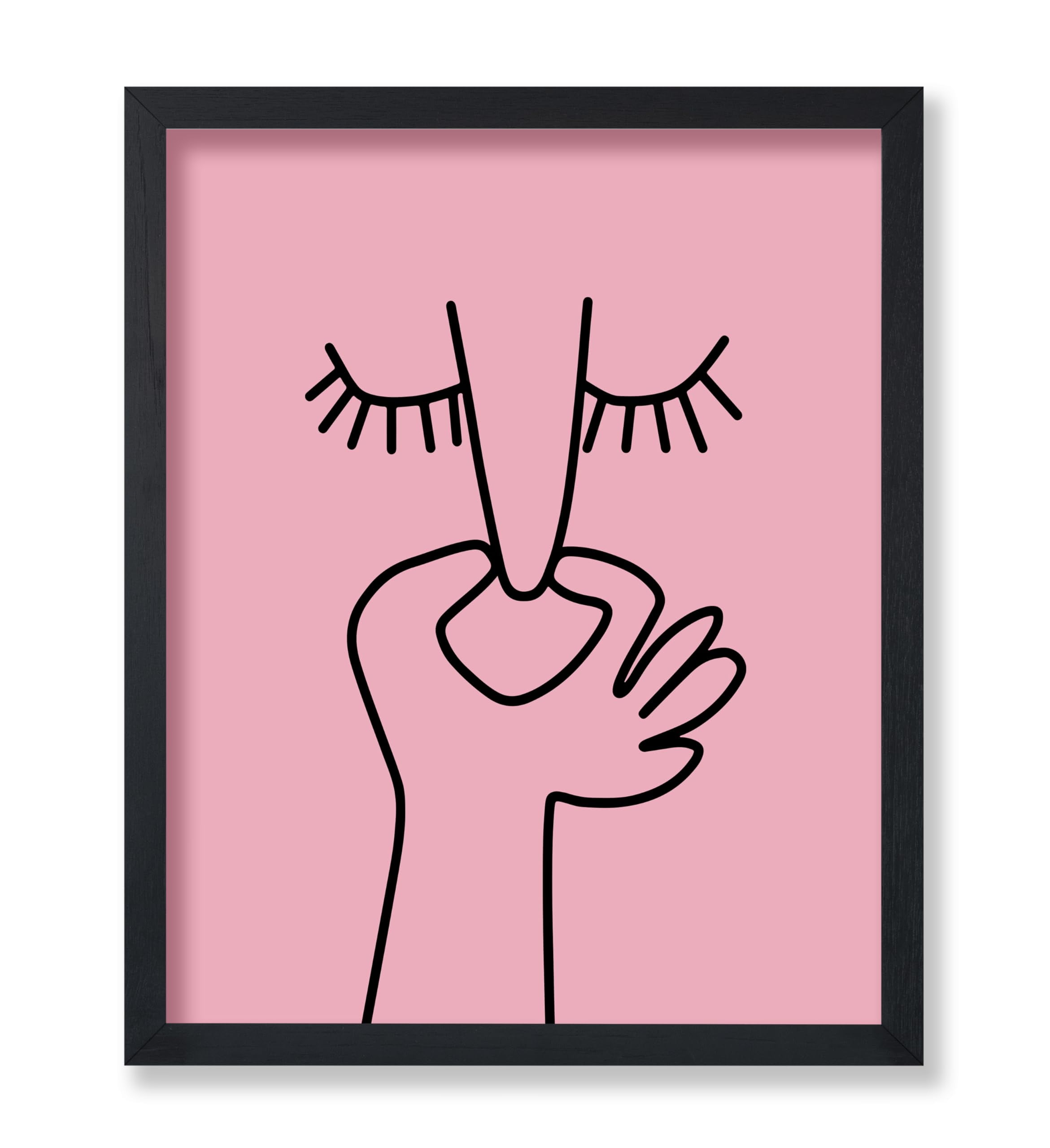 Poster Master Hold Your Nose Poster - Abstract Print - Pink Modern Art -Trendy Art - Minimal Art ...