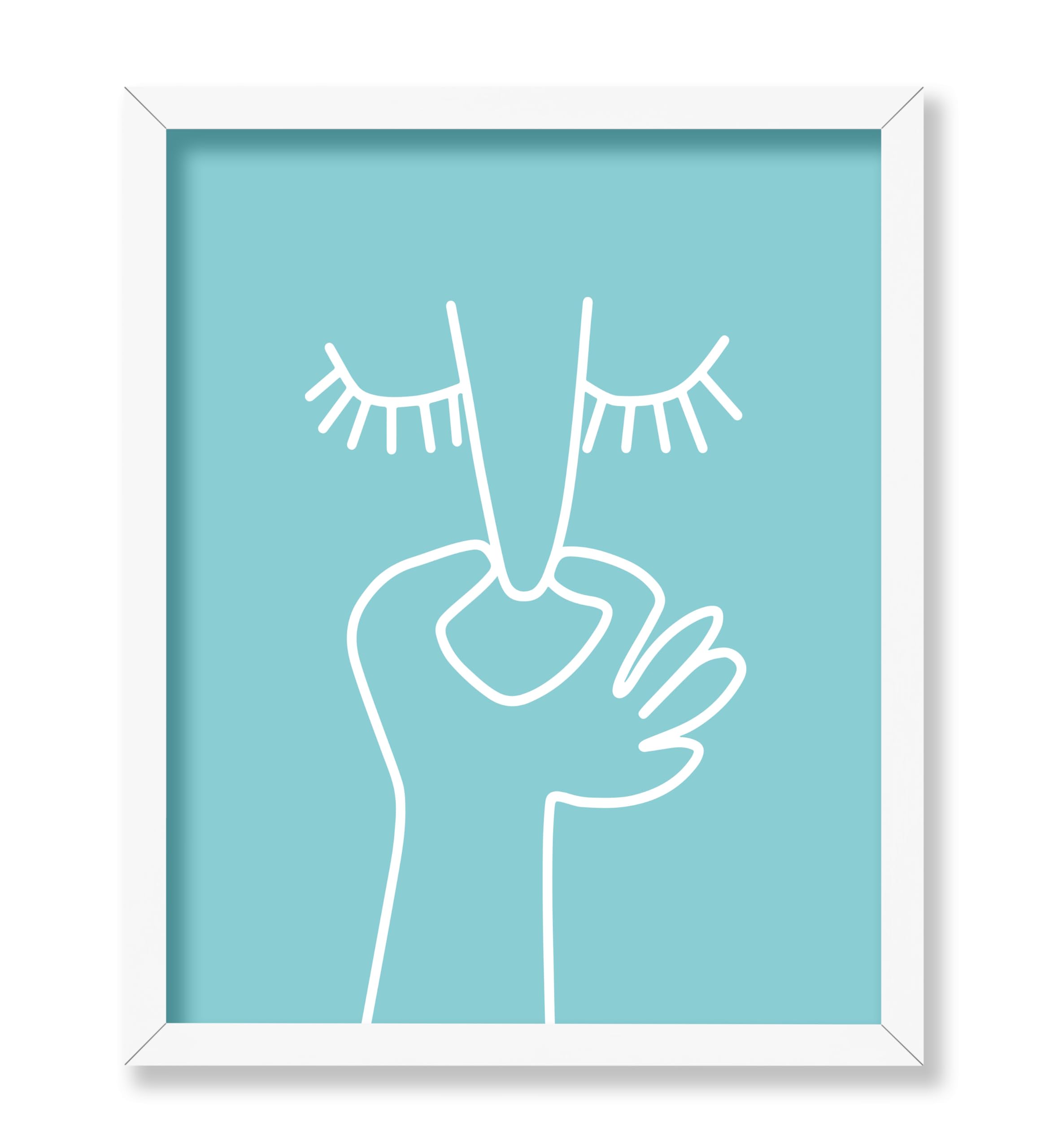 Poster Master Hold Your Nose Poster - Abstract Print - Trendy Art - Minimal Art - Humorous ...