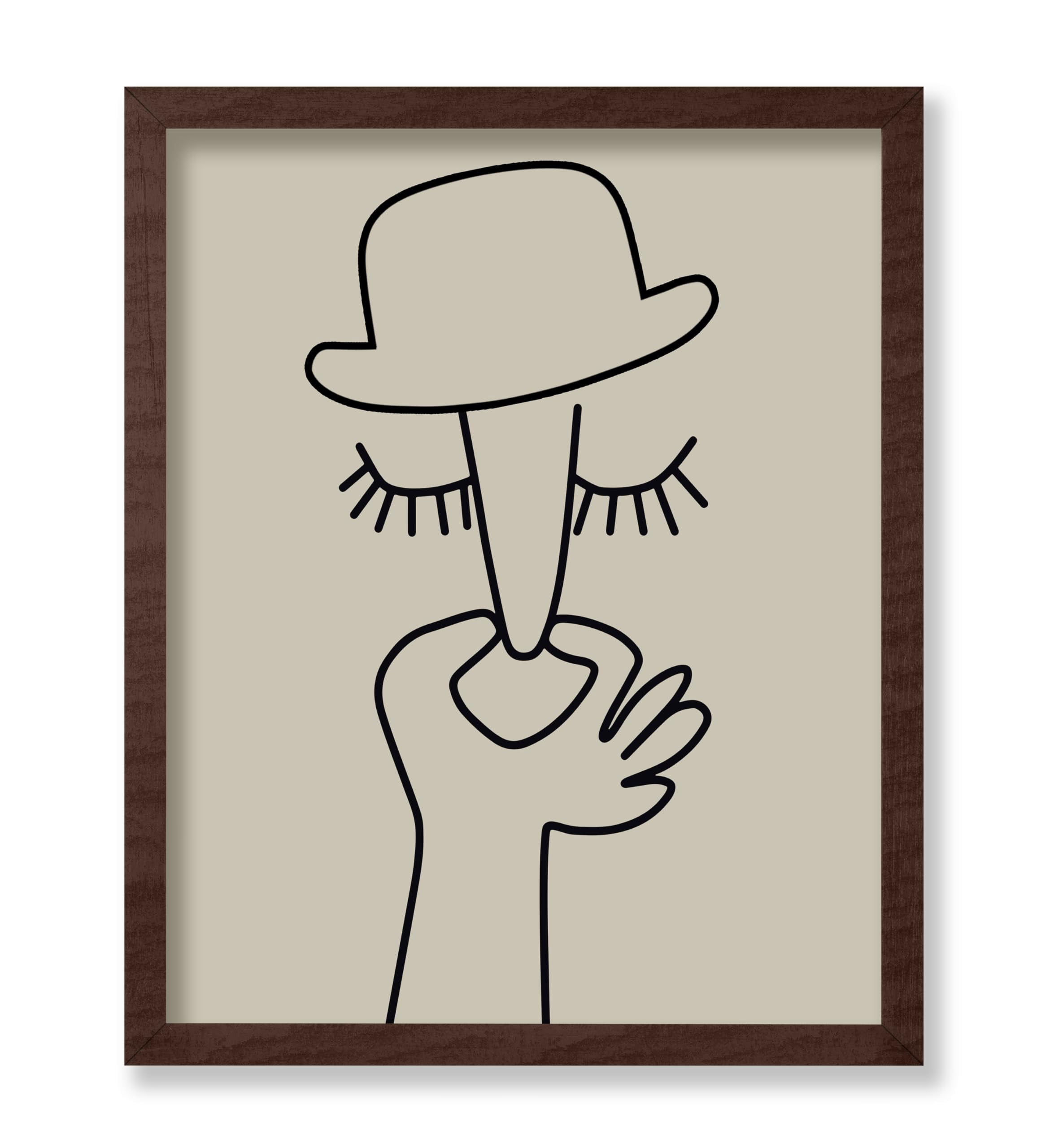 Poster Master Hold Your Nose Poster - Beige Abstract Print - Modern Art -Trendy Art - Minimal ...