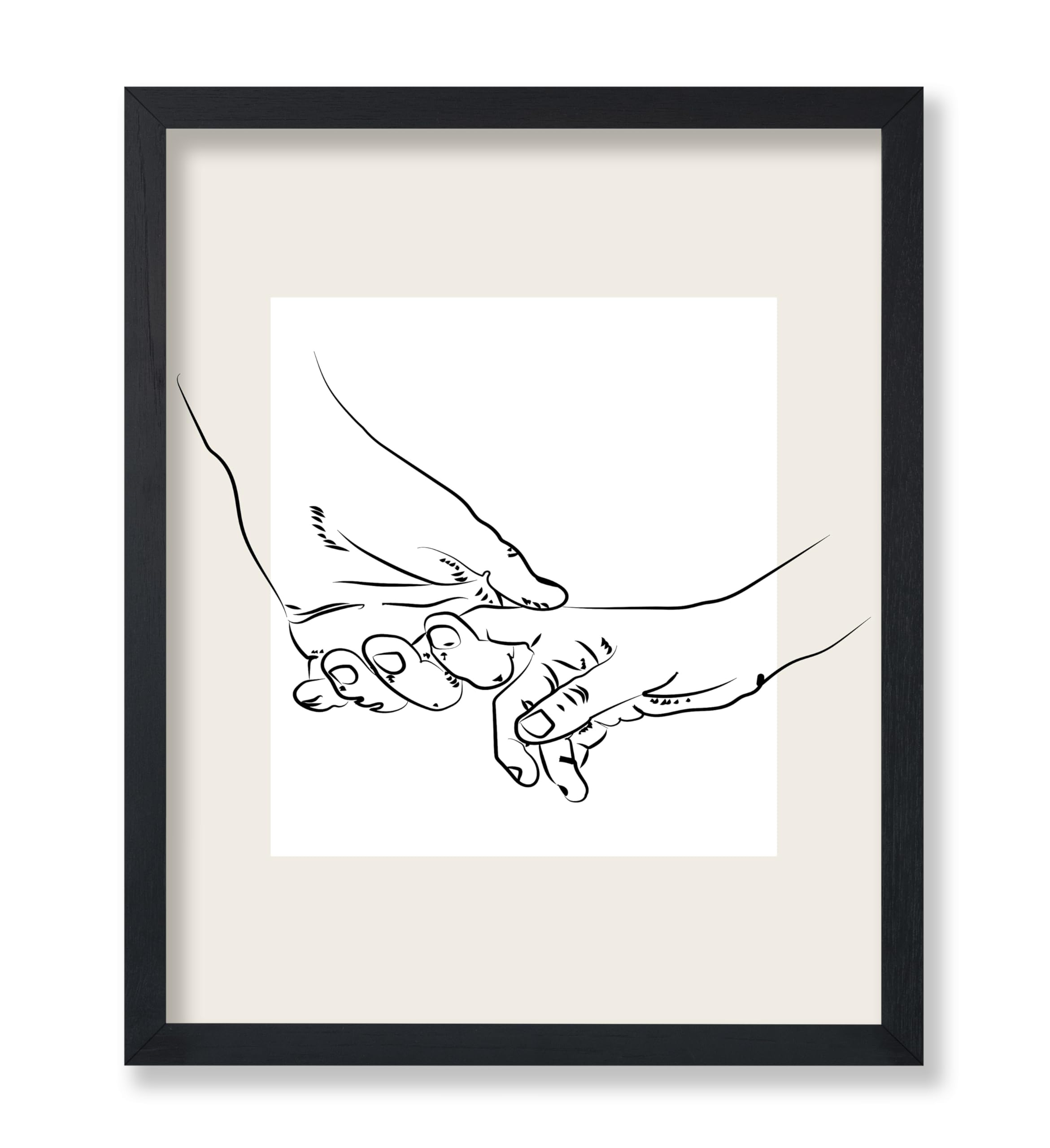 Poster Master Holding Hands Poster - Retro Couple Print - Hand Art ...