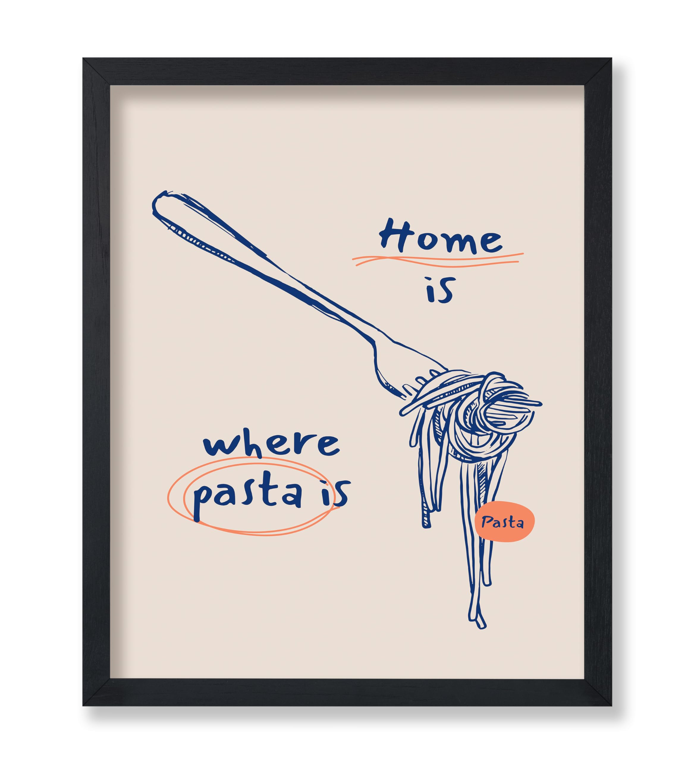 Poster Master Home Is Where Pasta Is Poster - Retro Pasta Print ...