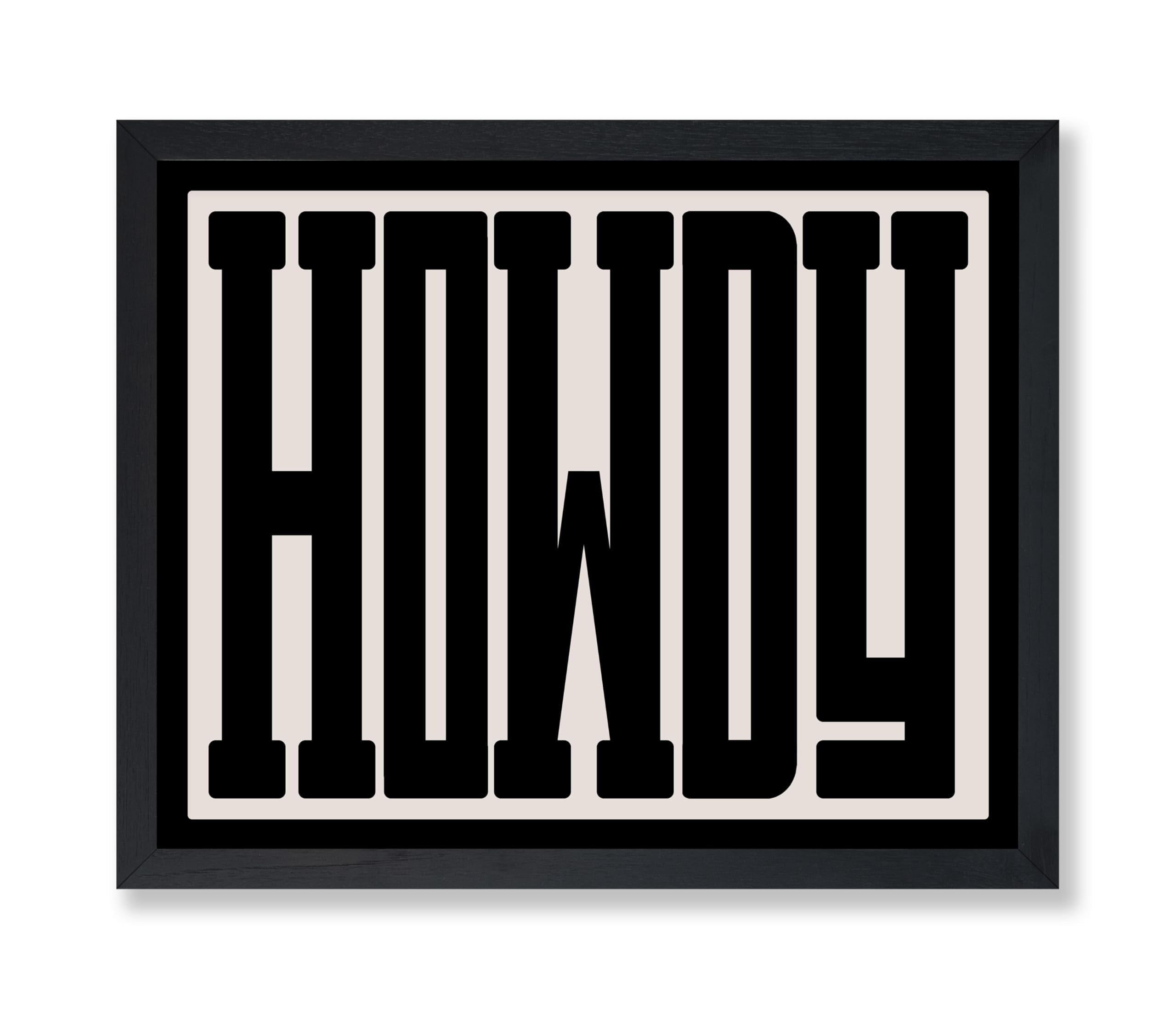 Poster Master Howdy Poster - Retro Typography Print - Western Art ...