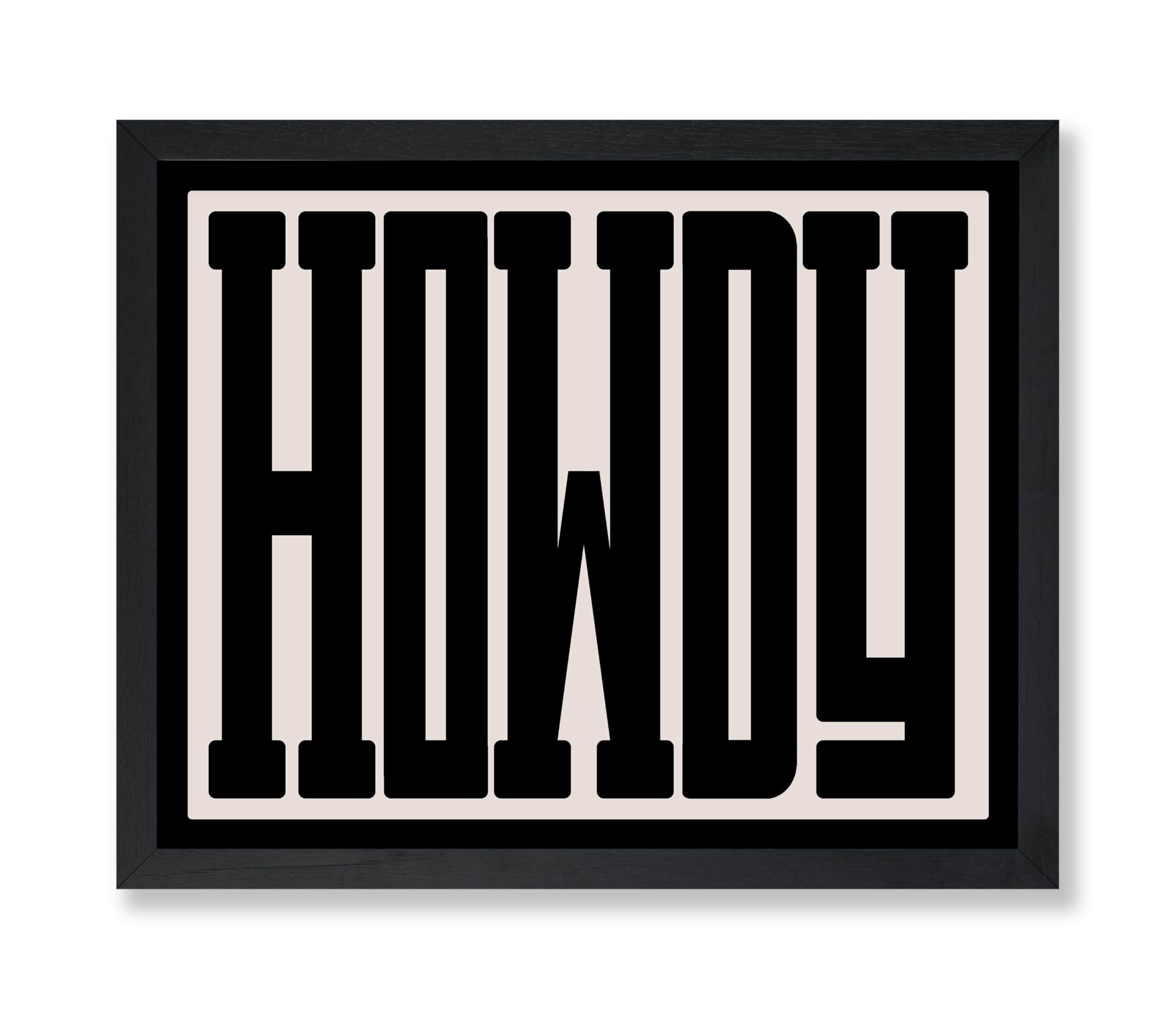 Poster Master Howdy Poster - Retro Typography Print - Western Art ...