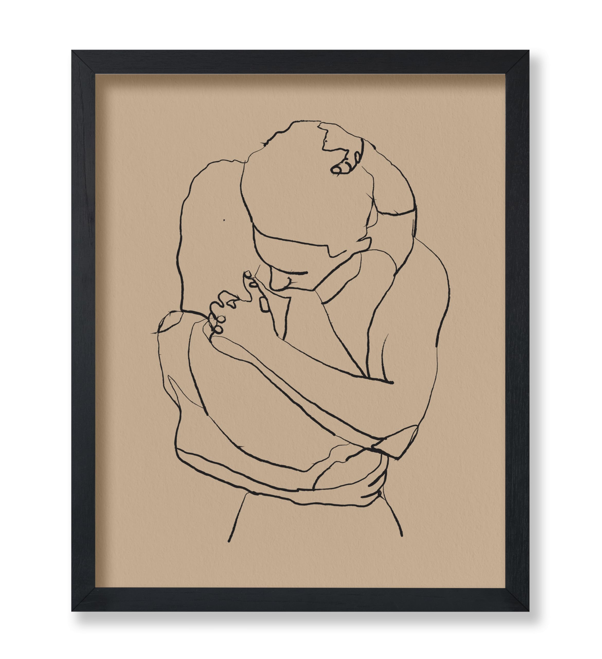 Poster Master Hug Poster - Embrace Print - Couple Art - Line Drawing ...