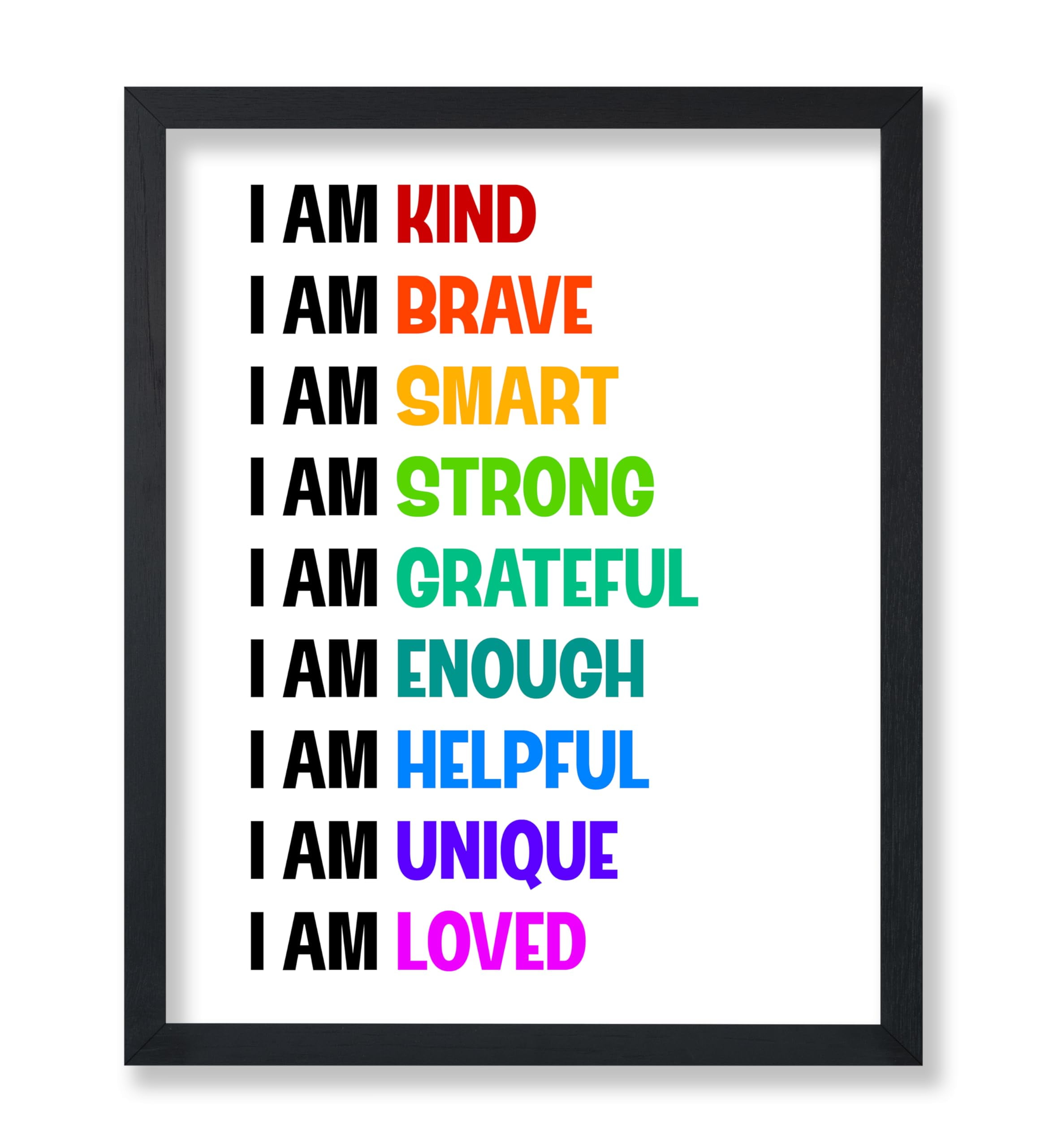 Poster Master I Am Affirmations Poster - Nursery Print - Typography Art ...