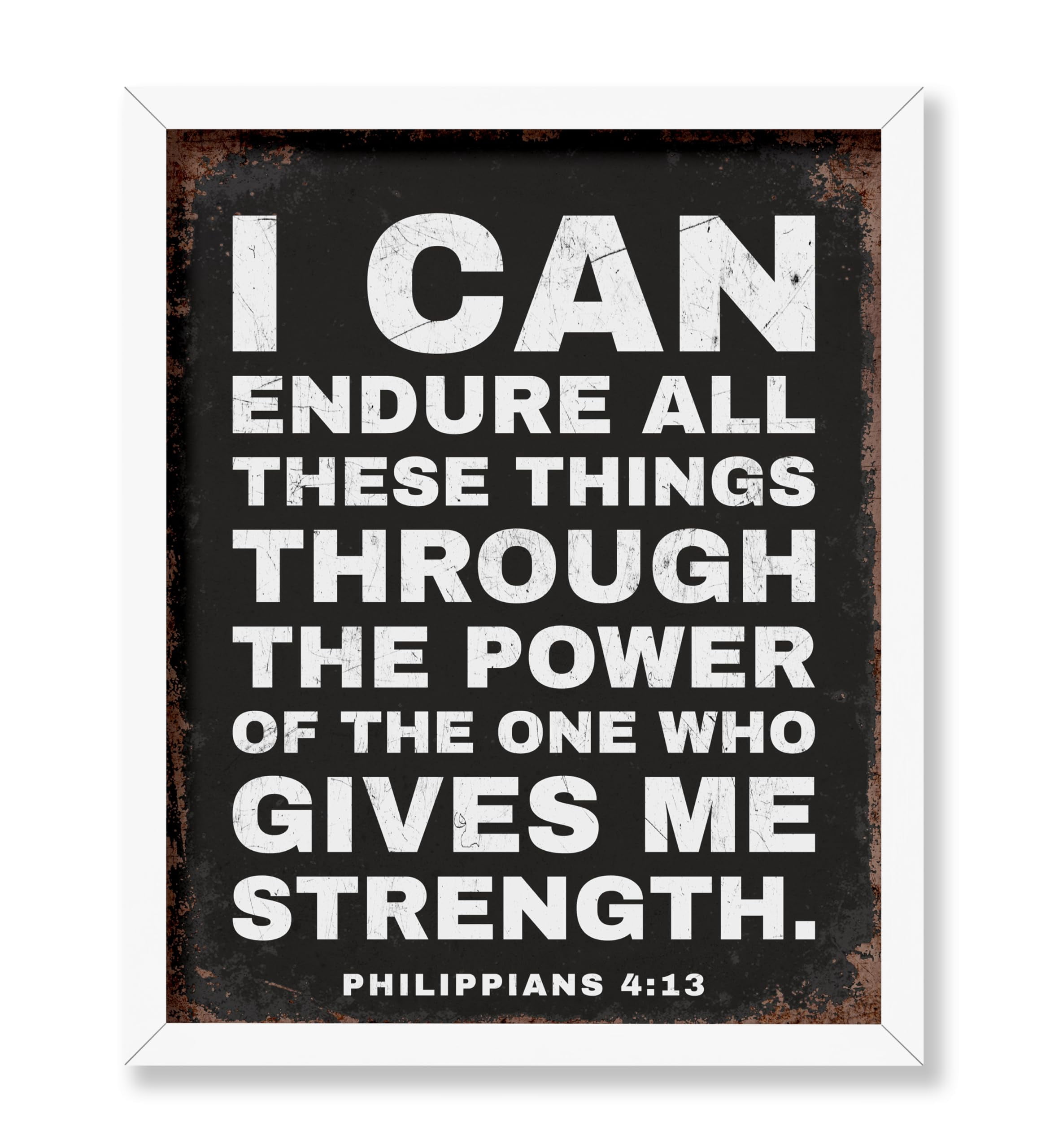 Poster Master I Can Endure All These Things Poster - Black Bible Verse ...