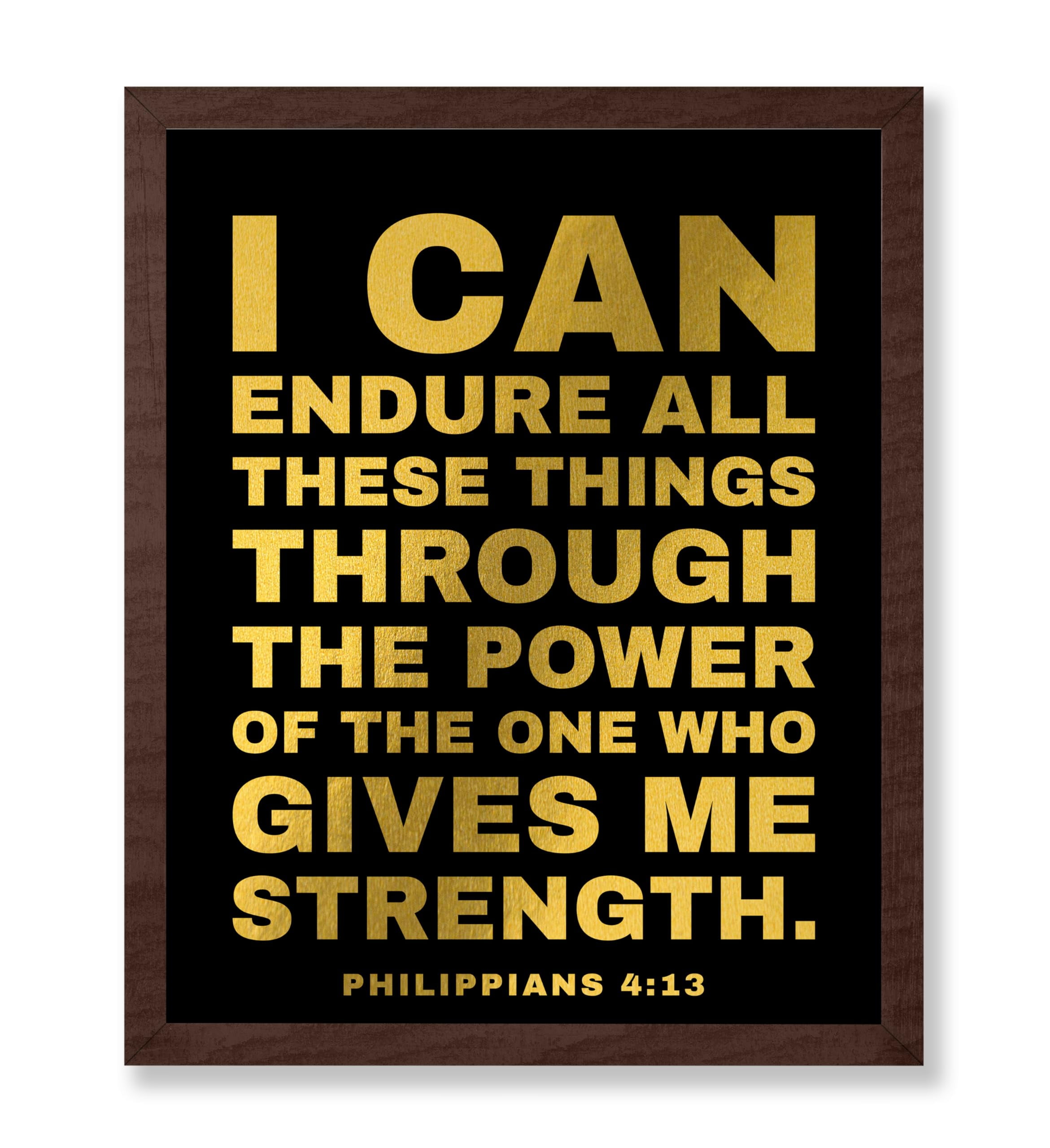 Poster Master I Can Endure All These Things Poster - Gold Bible Verse ...