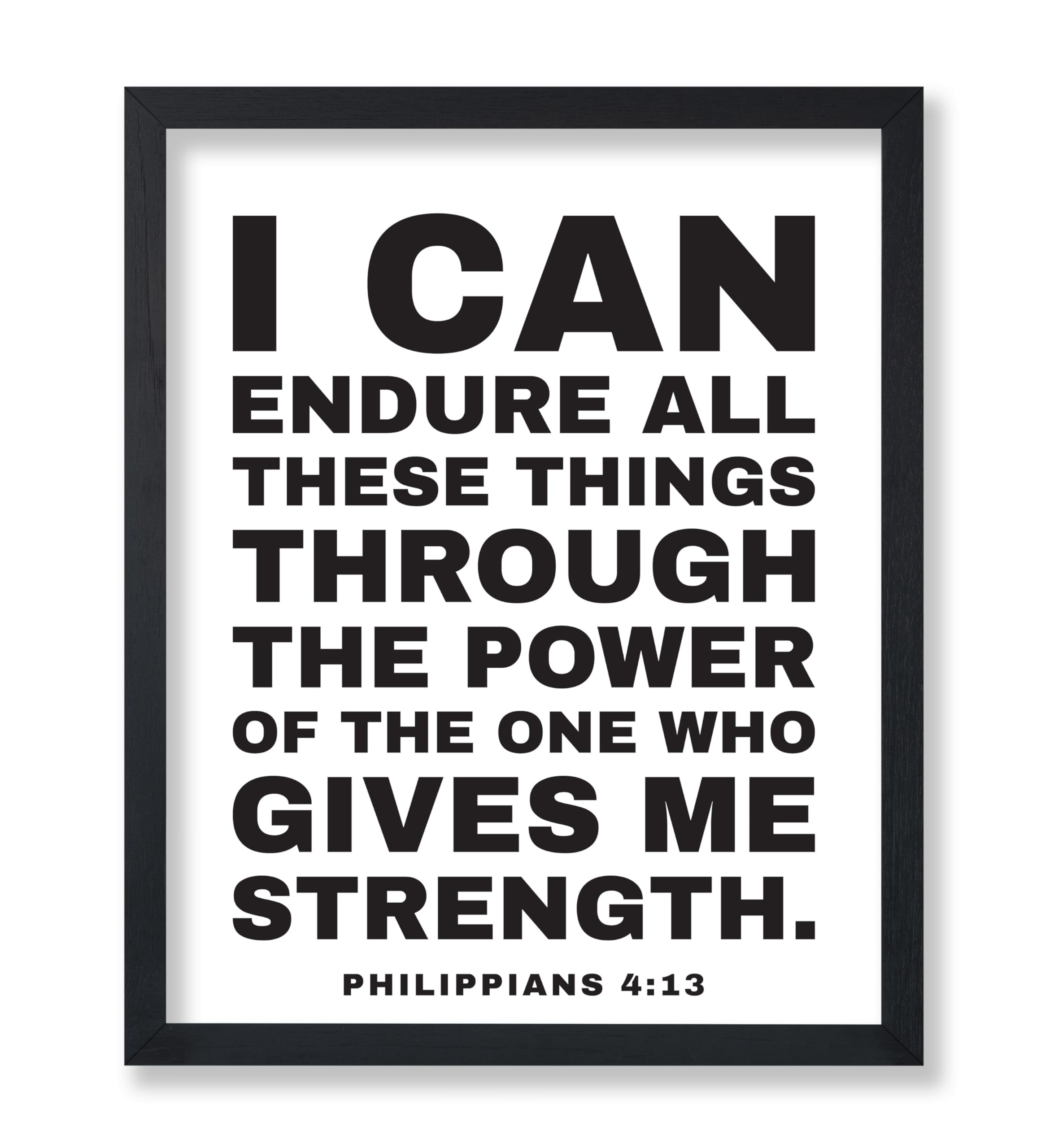 Poster Master I Can Endure All These Things Poster - White Bible Verse ...