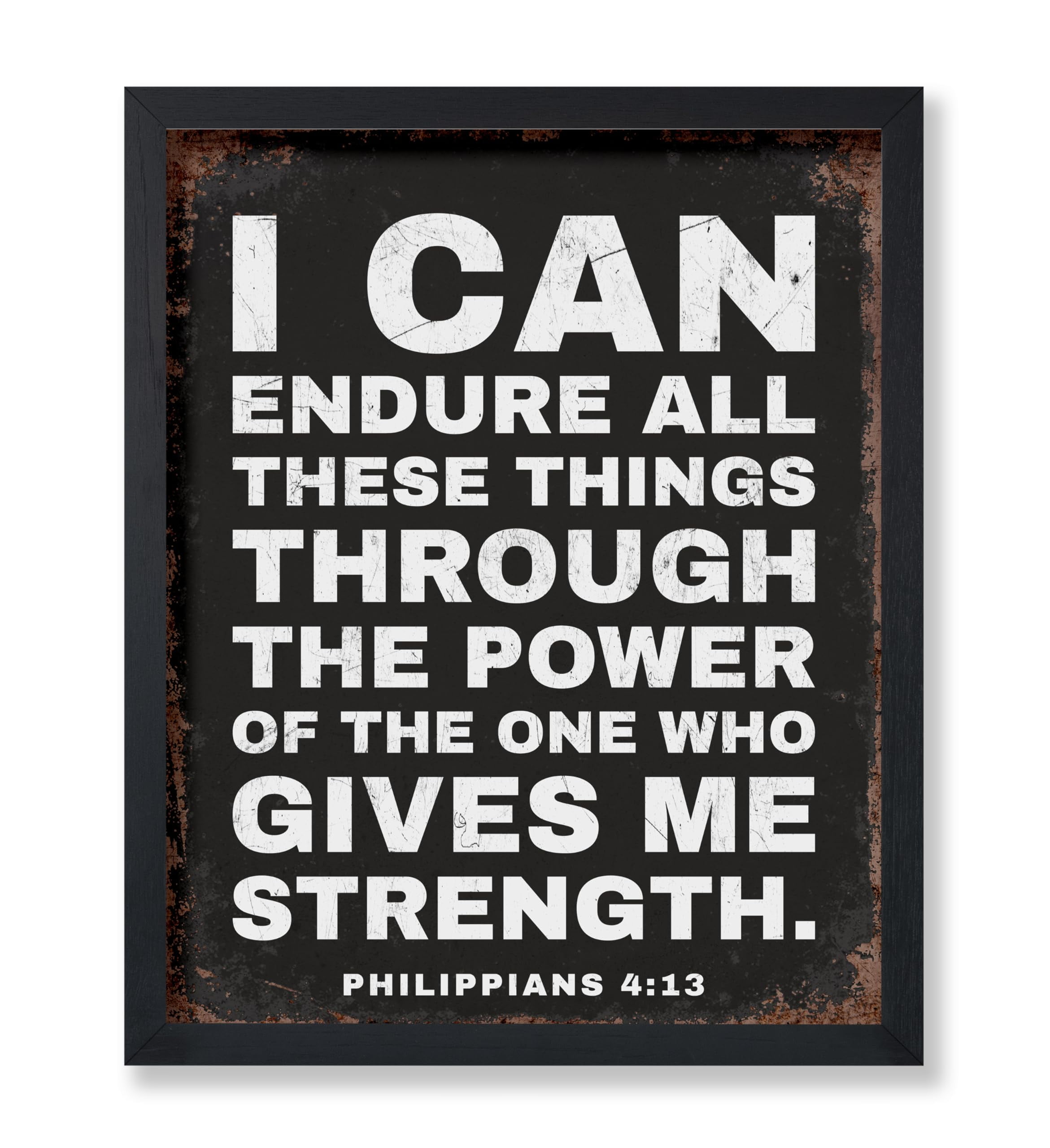 Poster Master I Can Endure All These Things Poster - Black Bible Verse ...