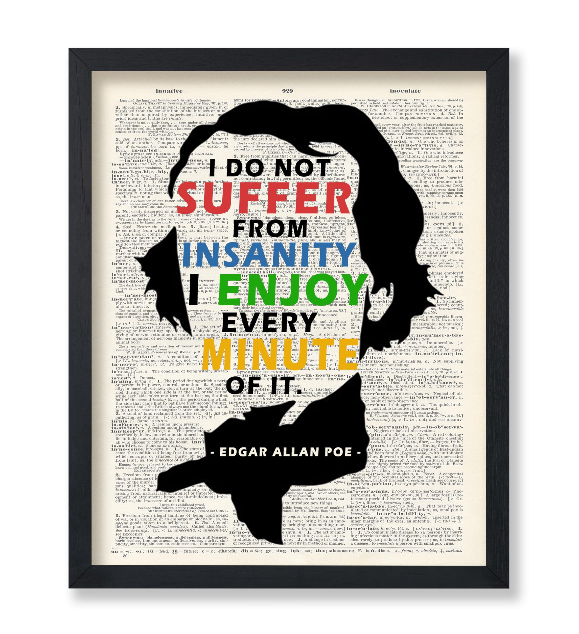 Poster Master I Do Not Suffer From Insanity Poster - Edgar Allan Poe ...