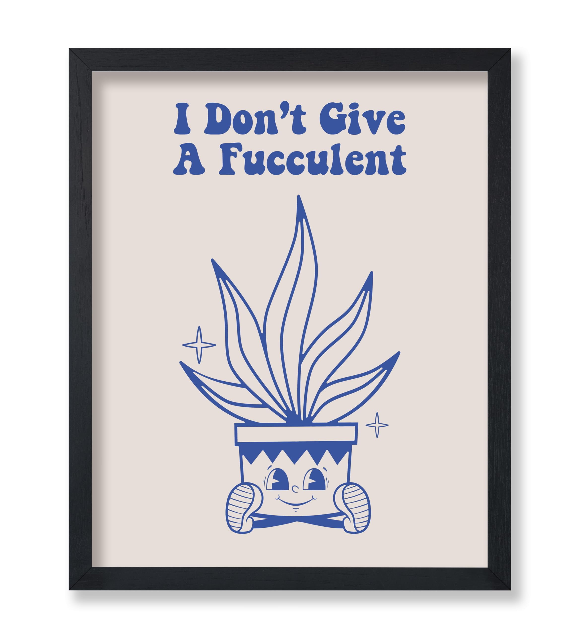 Poster Master I Don't Give A Fucculent Poster - Retro Succulent Print ...