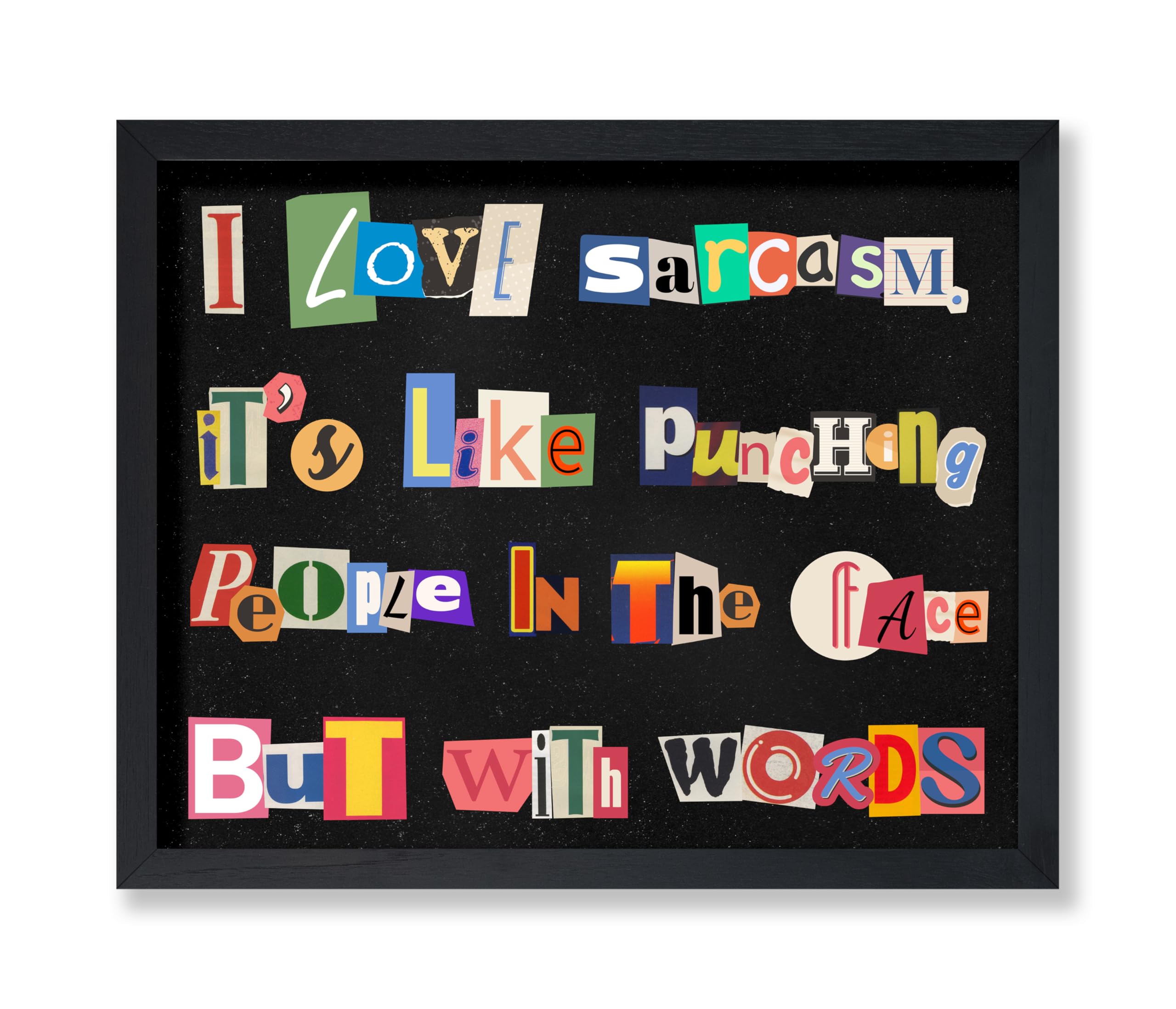 Poster Master I Love Sarcasm Poster - Sarcastic Remark Print - Cut-Out ...