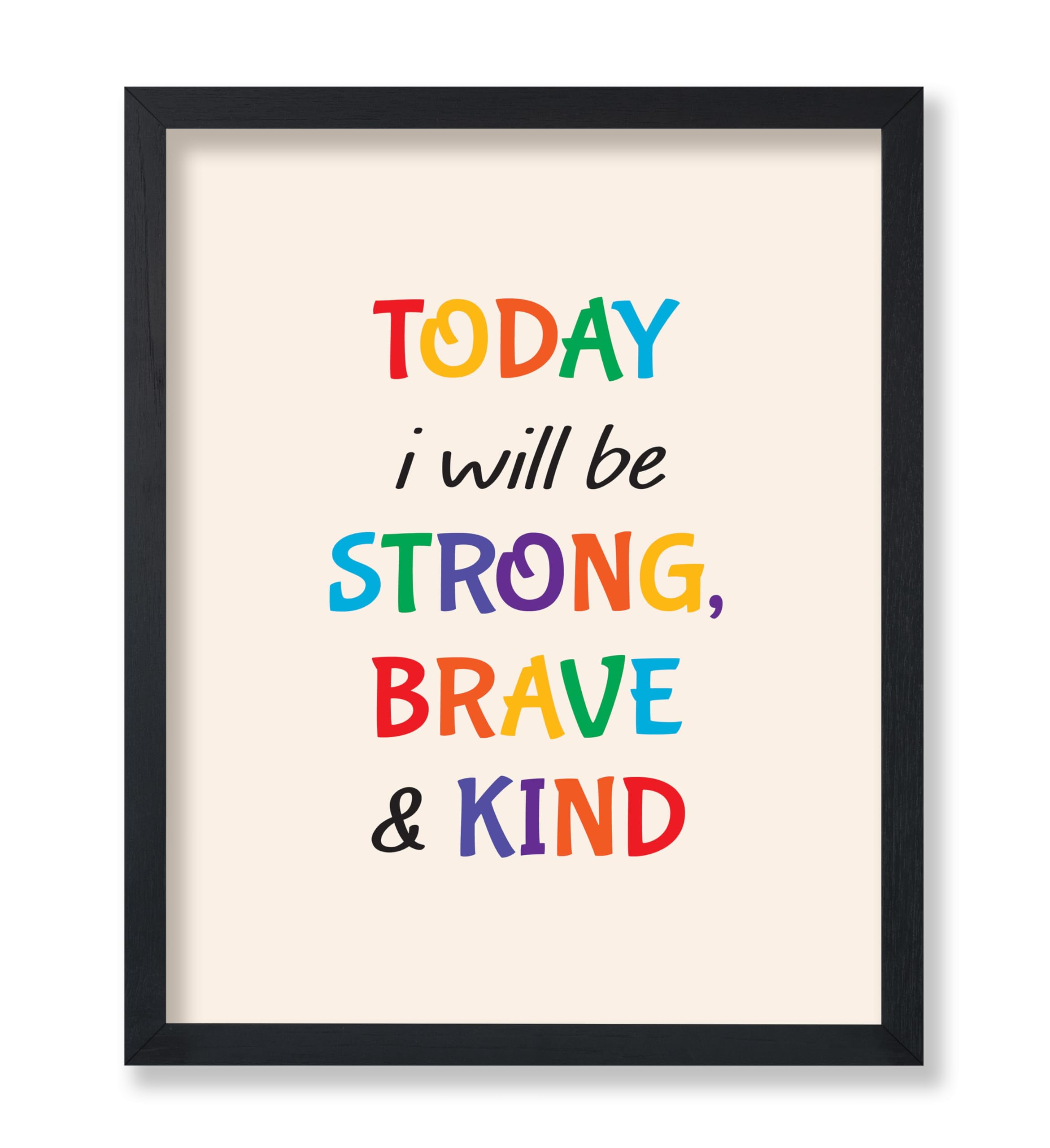 Poster Master I Will Be Strong Brave & Kind Poster - Motivational Print ...
