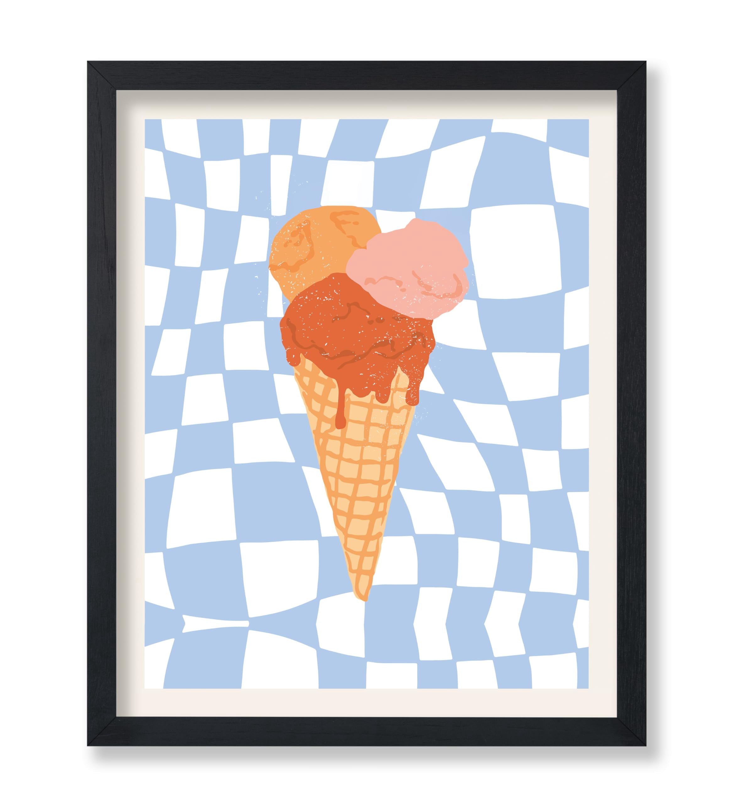 Poster Master Ice Cream Poster - Retro Ice Cream Cone Print - Food ...