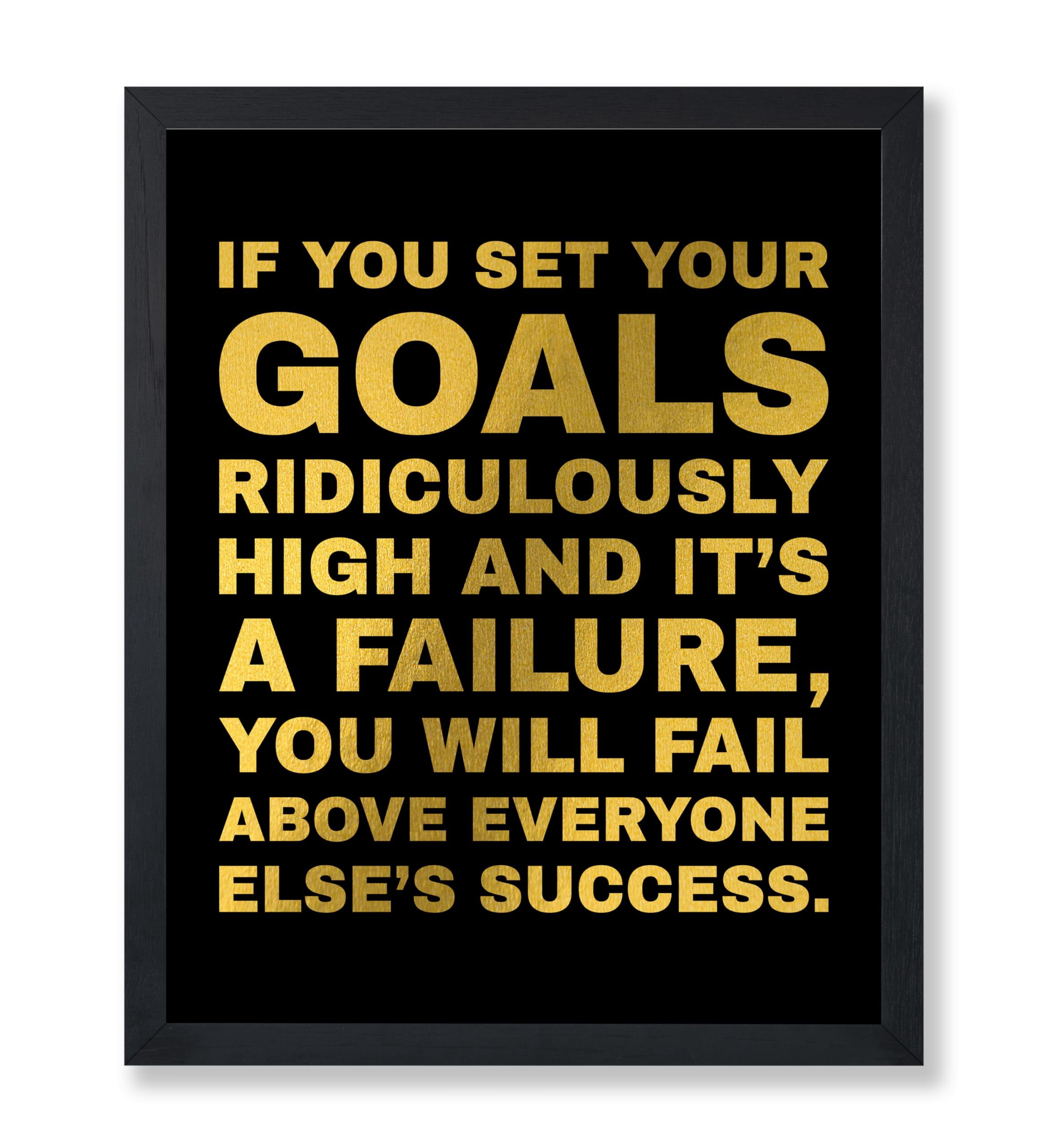 Poster Master If You Set Your Goals Ridiculously High Poster - Gold ...