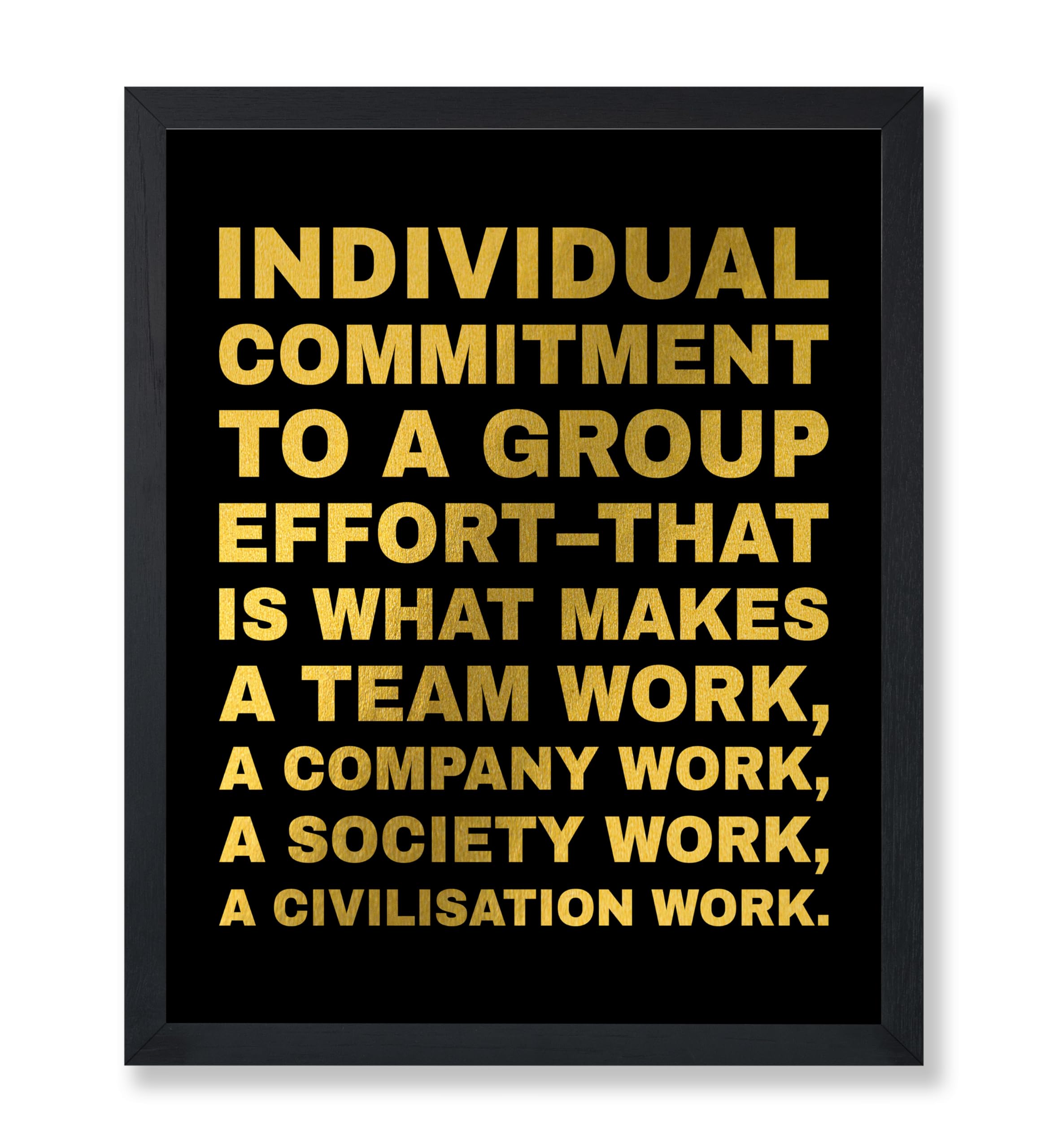Poster Master Individual Commitment To A Group Effort Poster - Gold ...