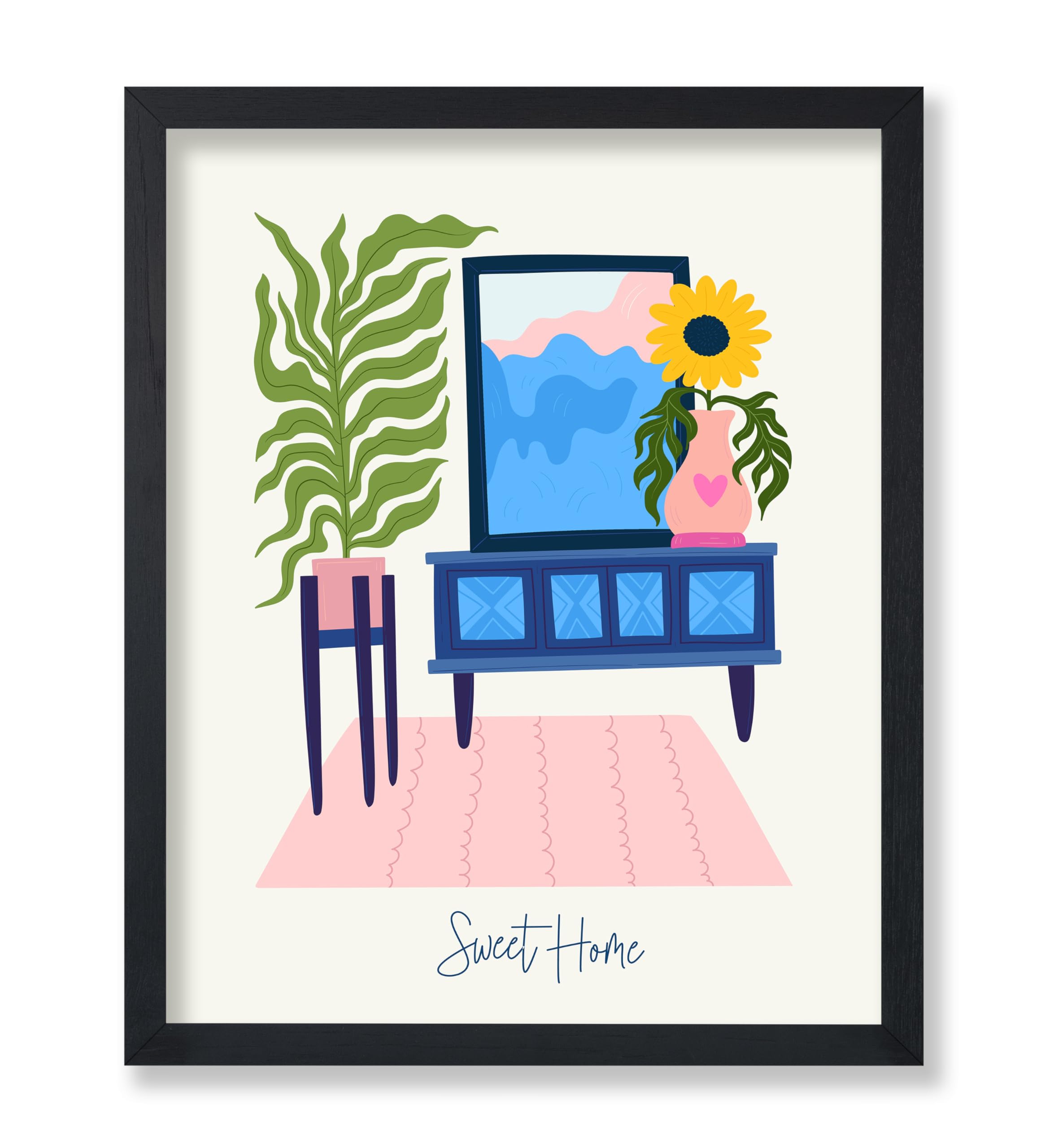 Poster Master Interior Poster - Retro Sweet Home Print - Sunflower Art ...