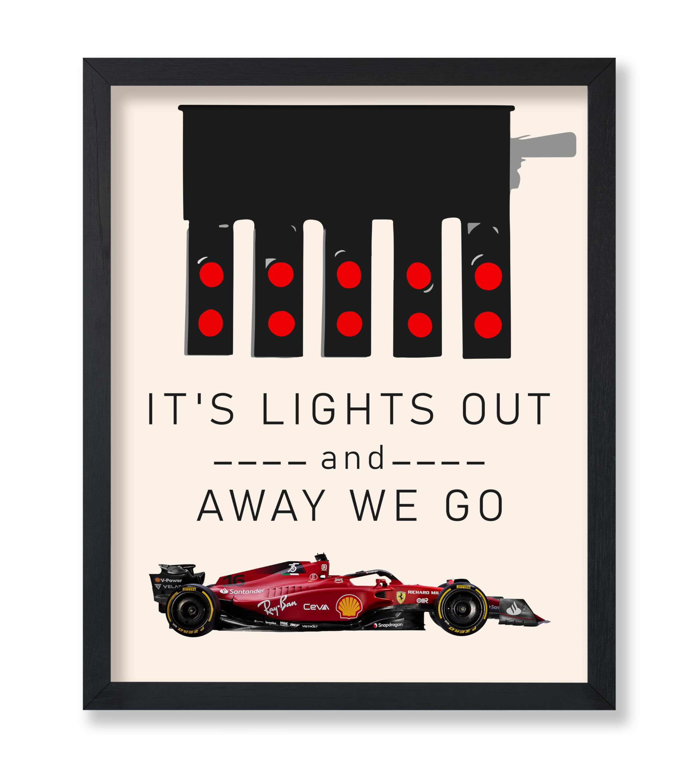 Poster Master It's Lights Out and Away We Go Poster - Race Car Print ...
