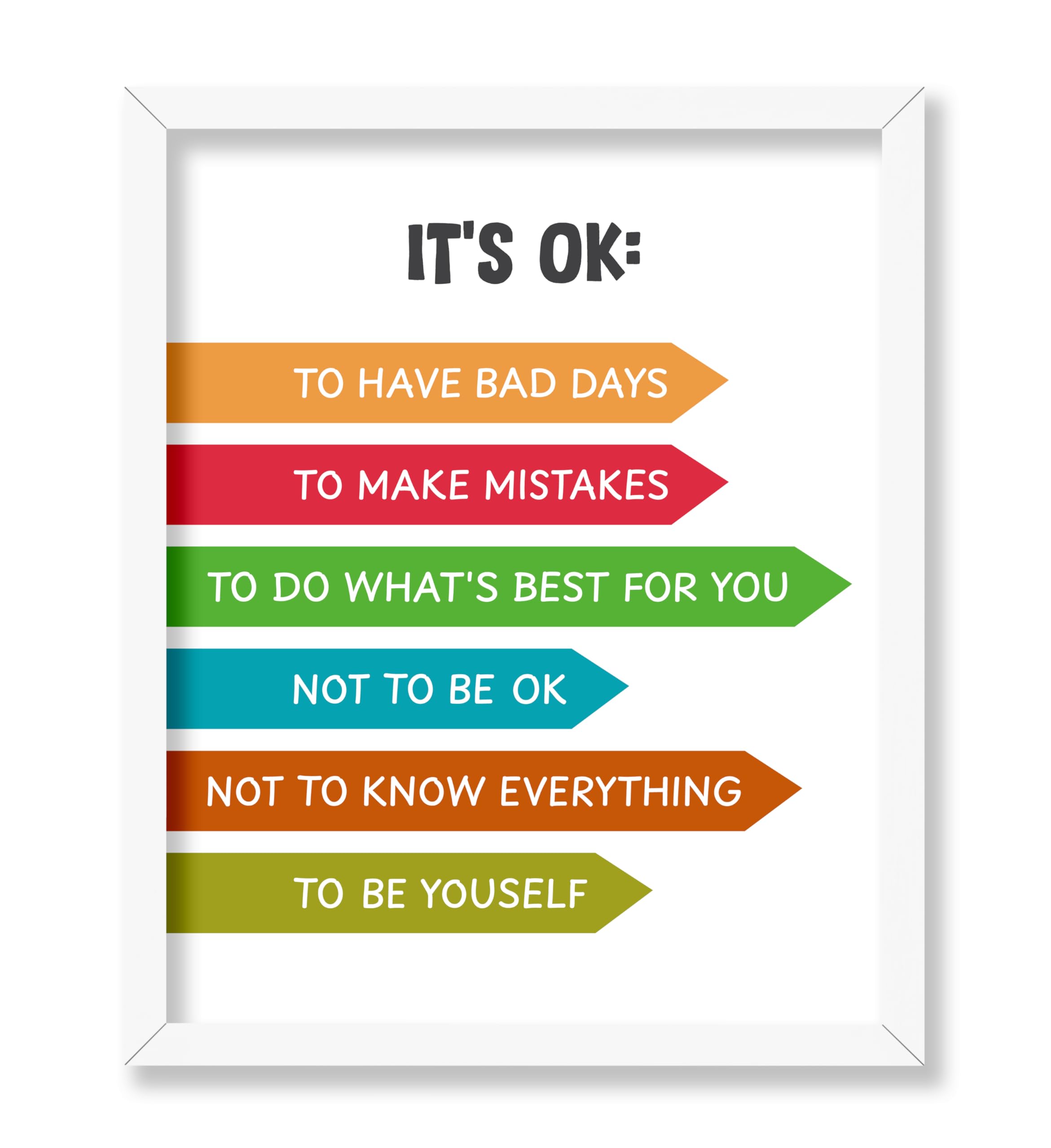 Poster Master It's OK To Be Yourself Poster - Typography Print ...