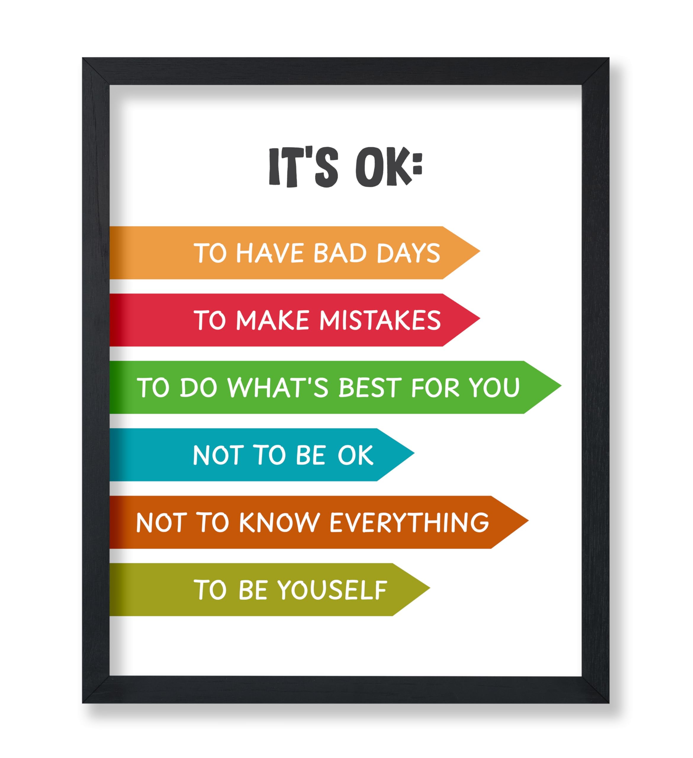 Poster Master It's OK To Be Yourself Poster - Typography Print ...
