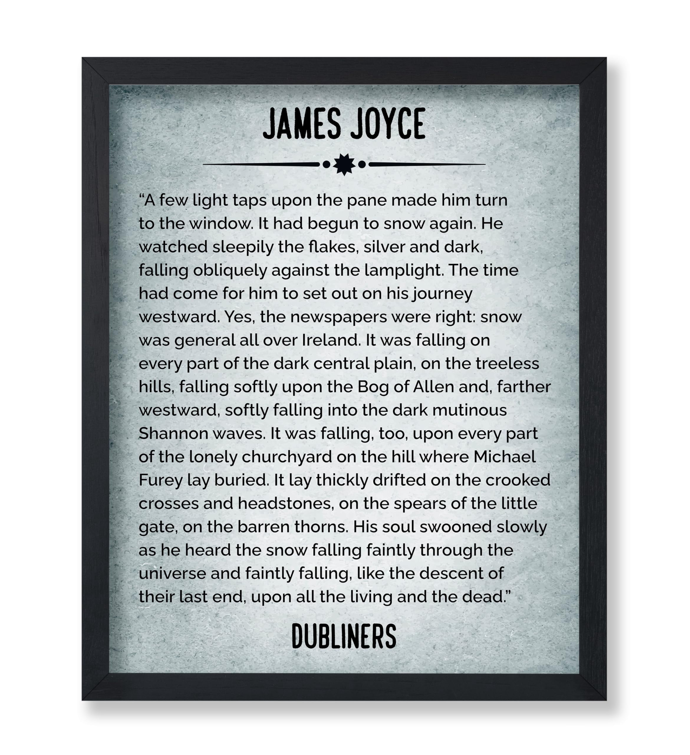 Poster Master James Joyce Poster - The Dead Print - Dubliners Art ...