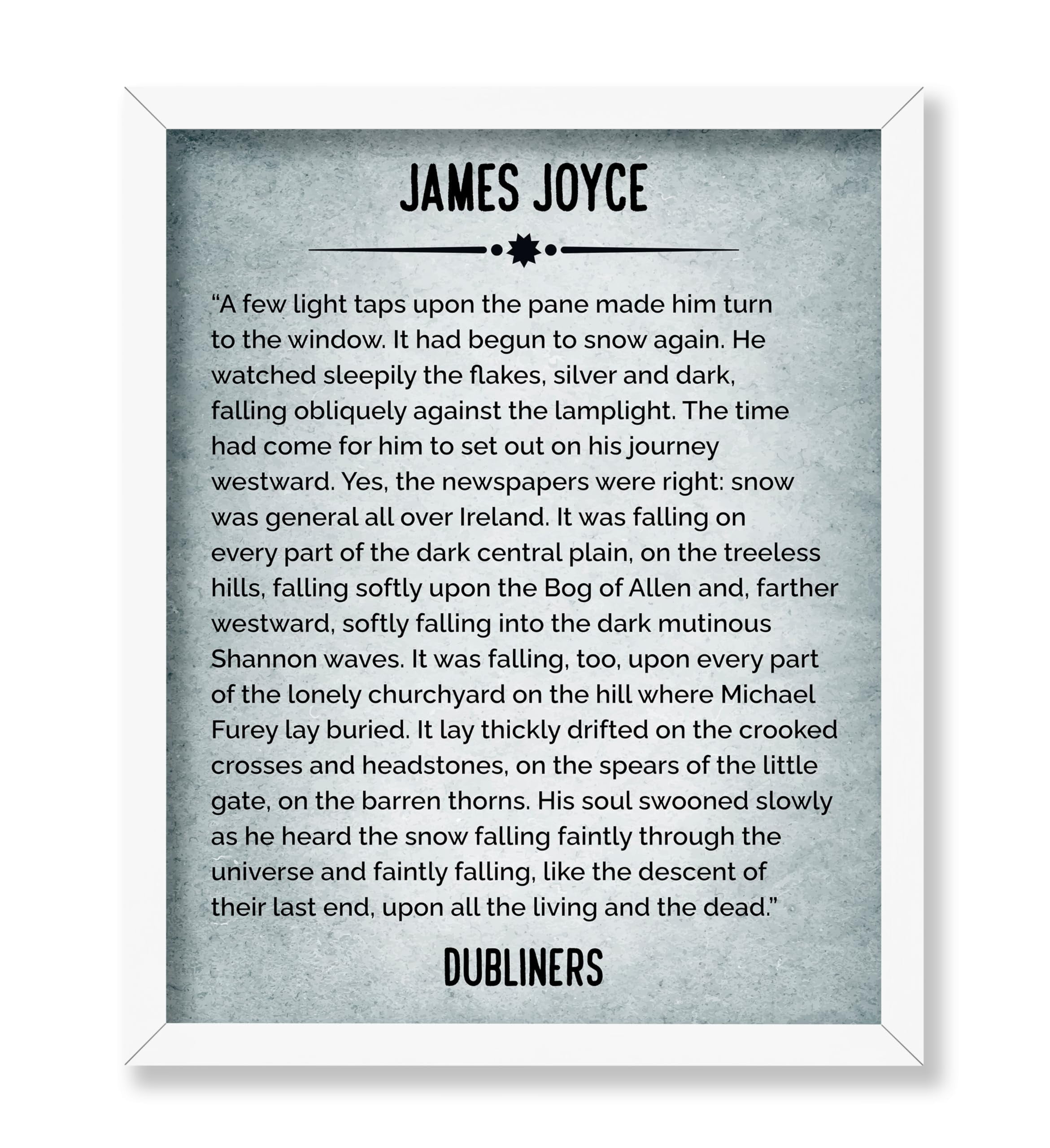 Poster Master James Joyce Poster - The Dead Print - Dubliners Art ...