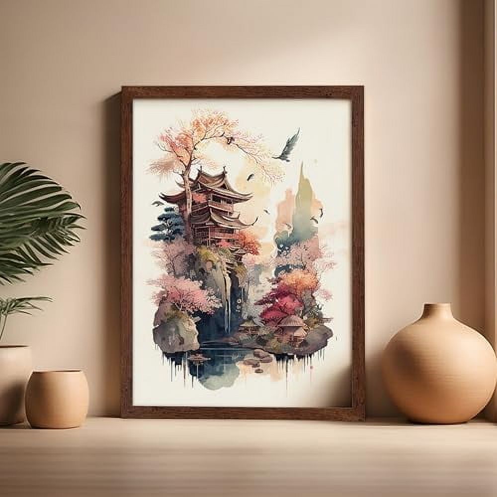 Poster Master Japanese Temple Poster - Japanese Pagoda Print ...