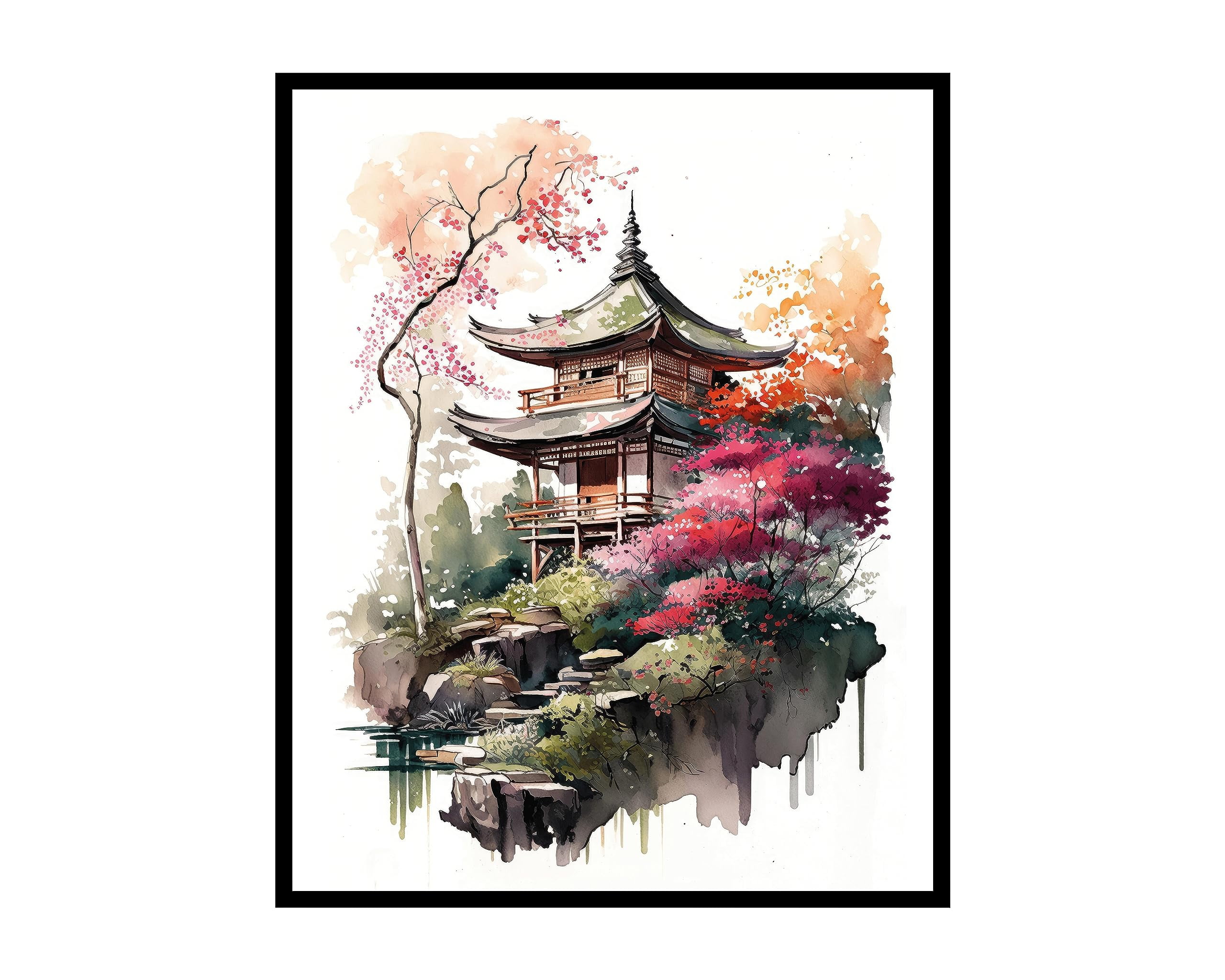 Poster Master Japanese Temple Poster - Japanese Temple Print ...
