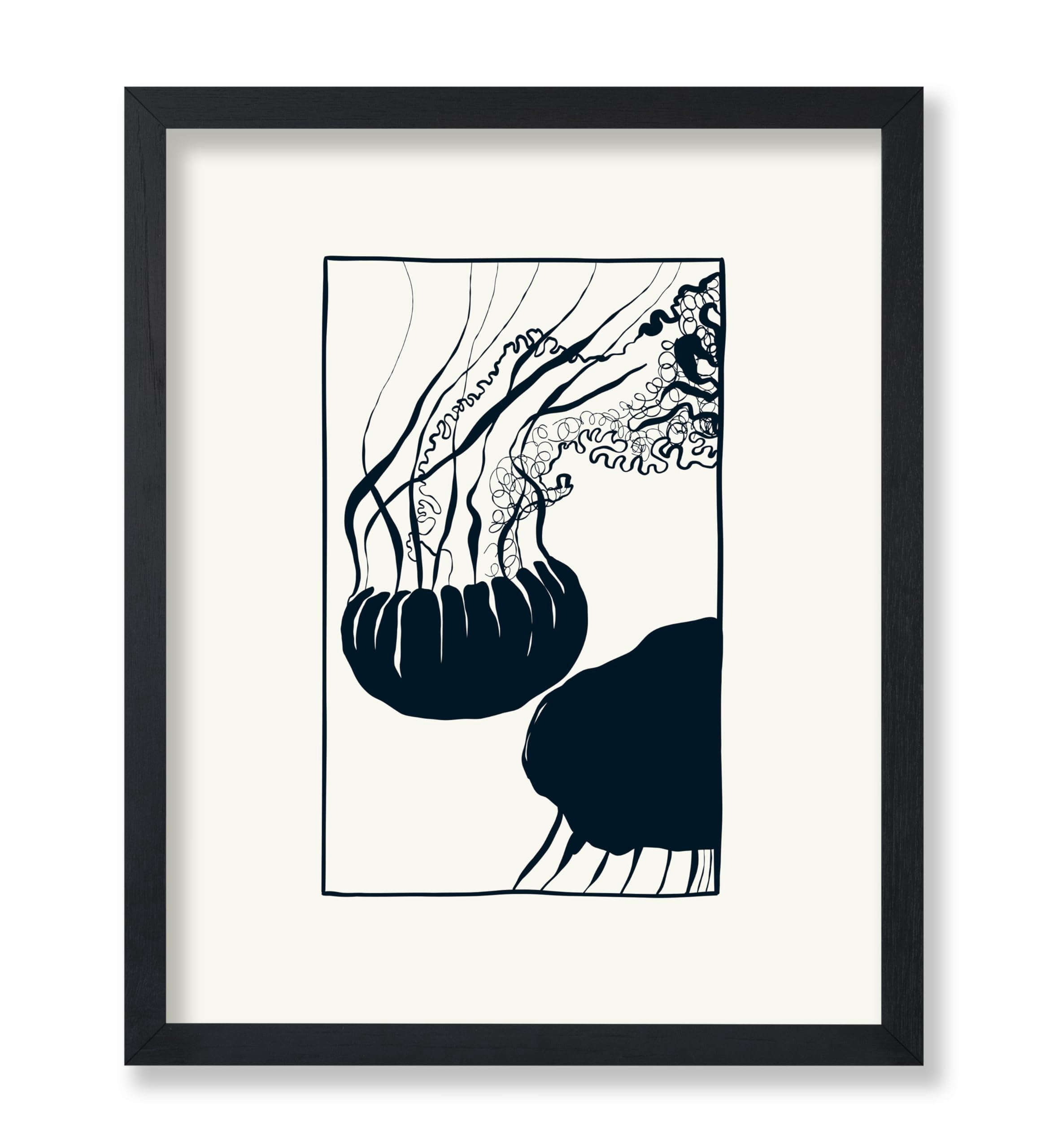 Poster Master Jellyfish Poster - Retro Aquatic Print - Fish Art - Ocean ...