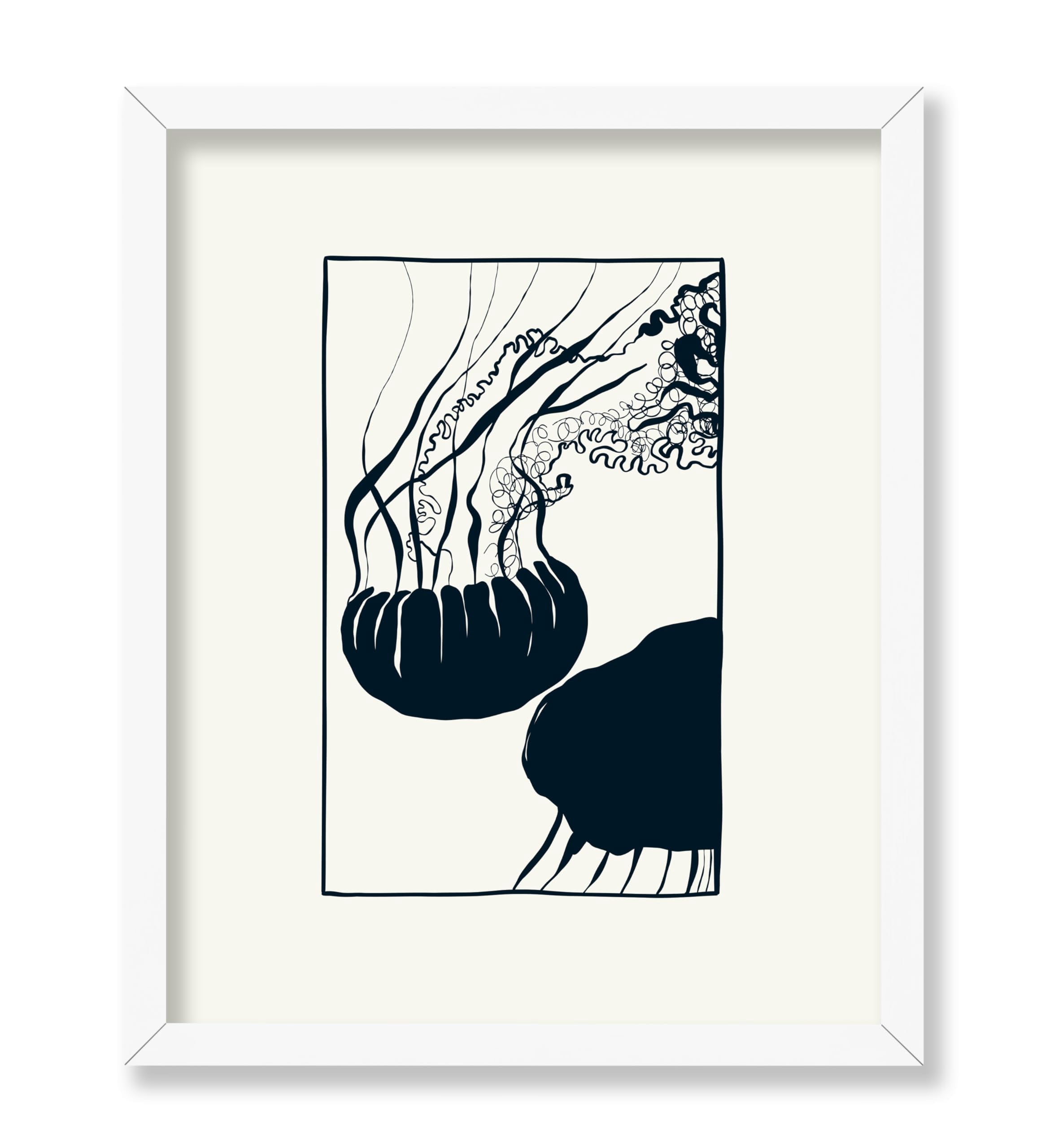 Poster Master Jellyfish Poster - Retro Aquatic Print - Fish Art - Ocean ...
