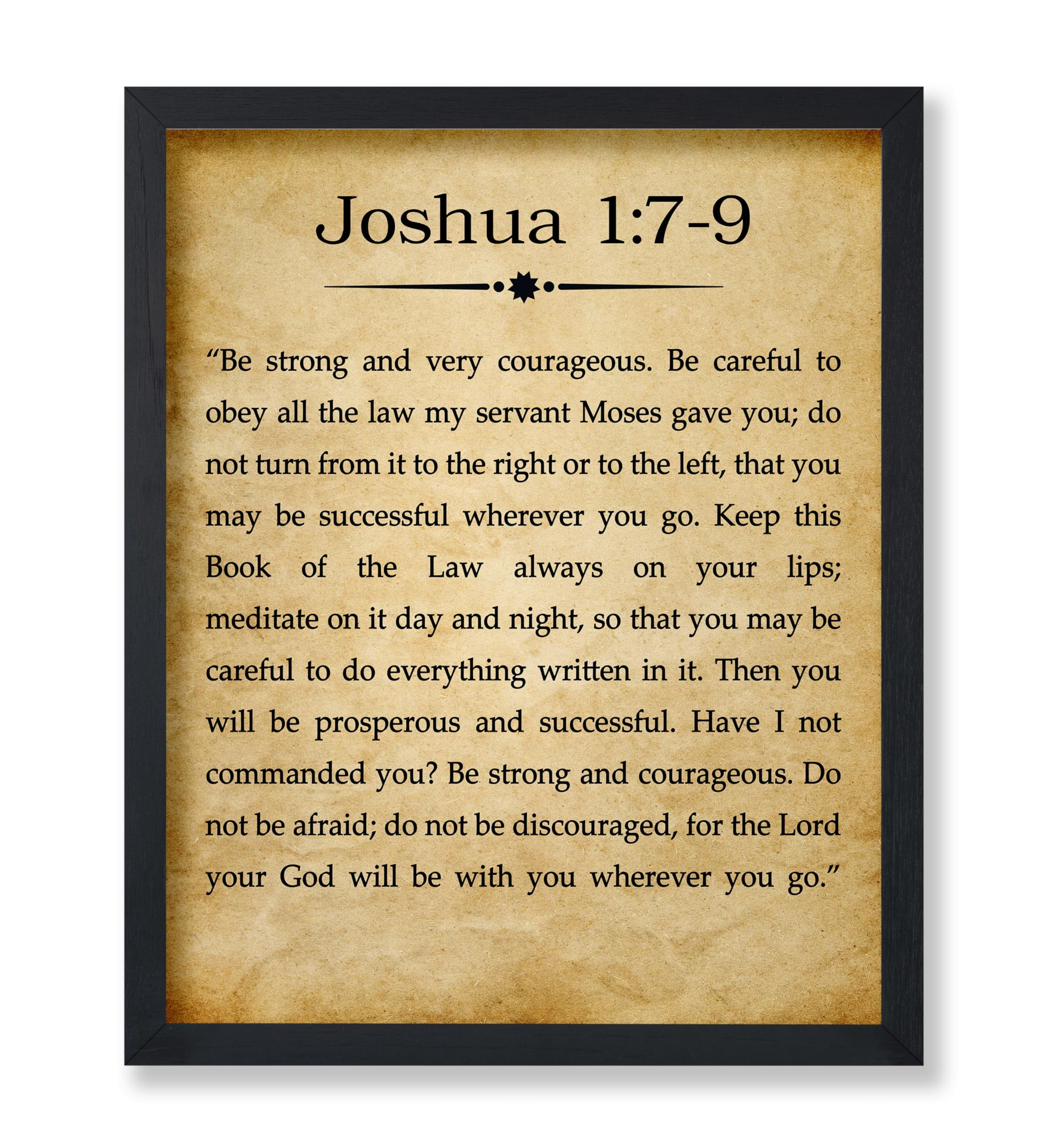 Poster Master Joshua 1:7-9 Poster - Bible Print - Bible Verse Art ...