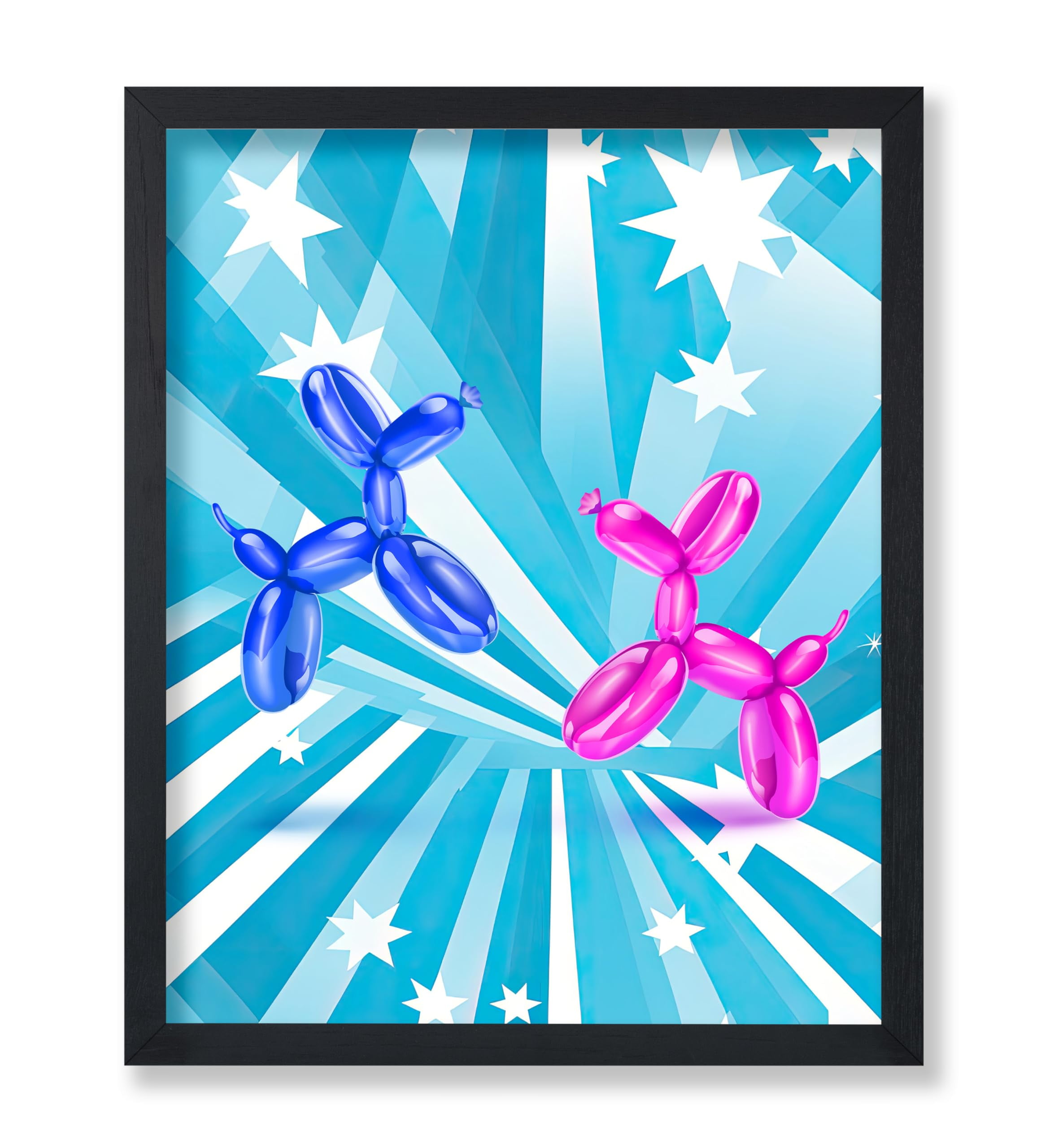 Poster Master Jumping Balloon Dog Poster - Pink Balloon Dog Print ...