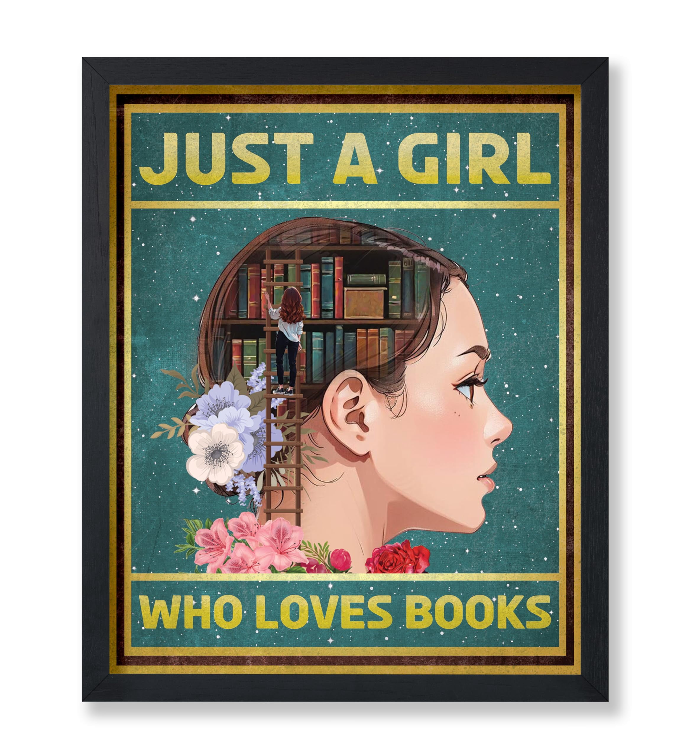 Poster Master Just A Girl Who Loves Books Poster - Motivational Print ...
