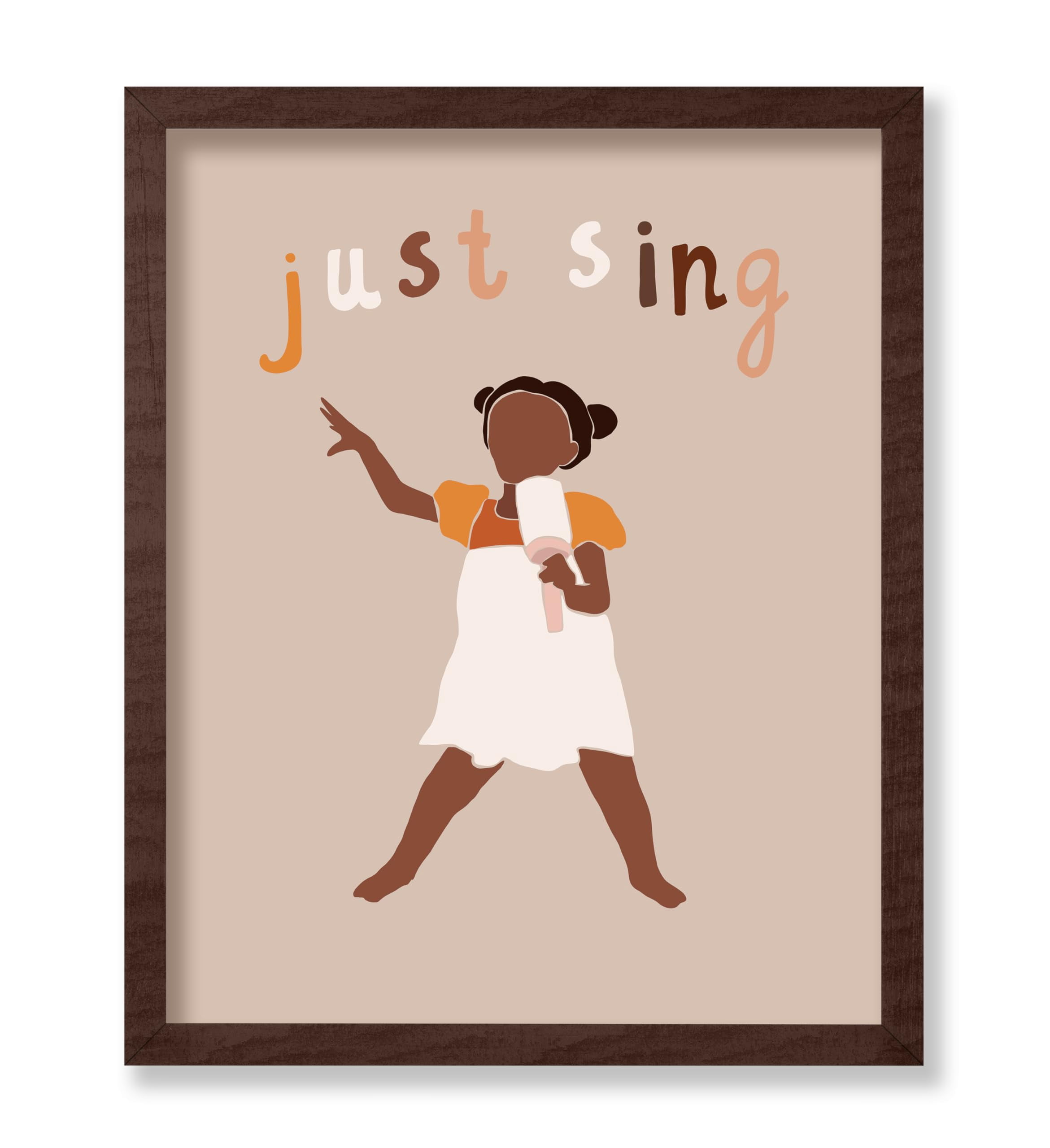 Poster Master Just Sing Poster - Retro Singing Little Girl Print ...