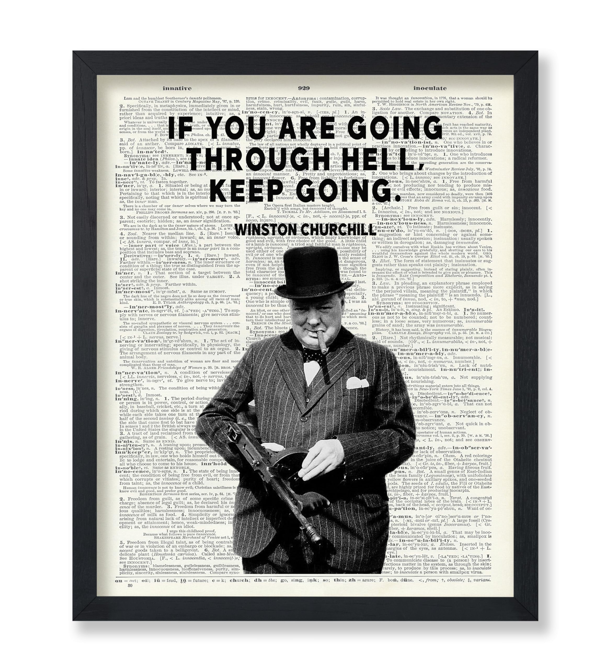 Poster Master Keep Going Poster - Winston Churchill Print ...