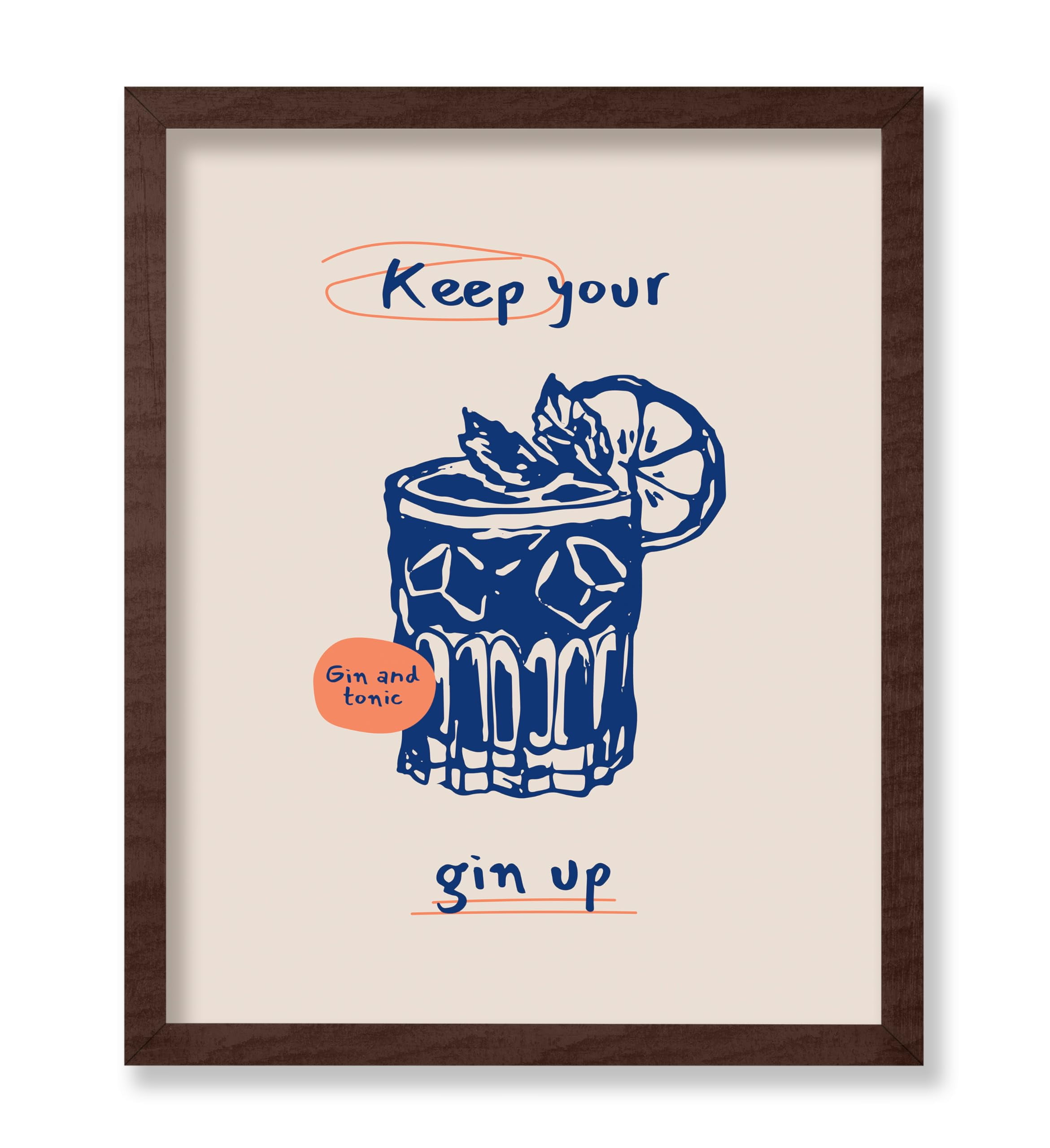 Poster Master Keep Your Gin Up Poster - Retro Gin And Tonic Print ...