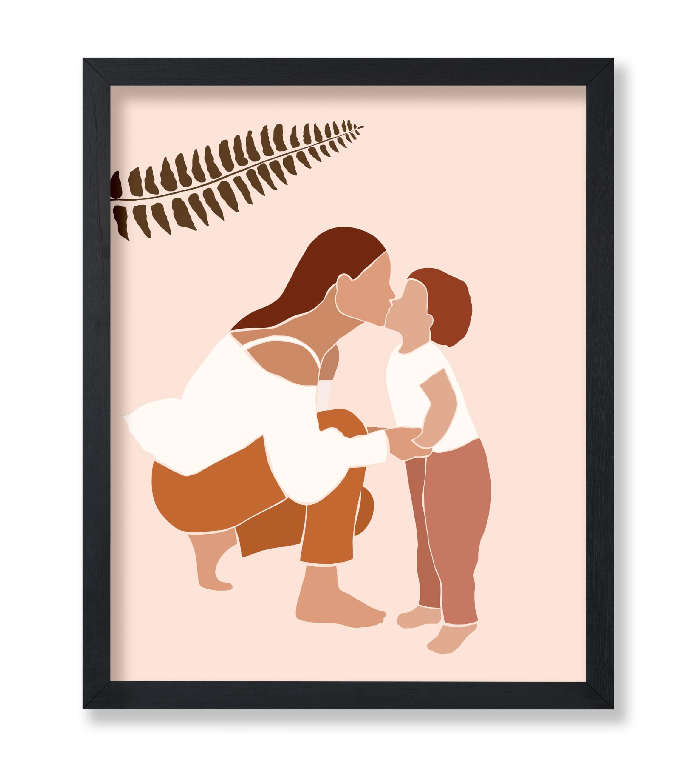 Poster Master Kissing Mother And Child Poster - Retro Faceless Print ...