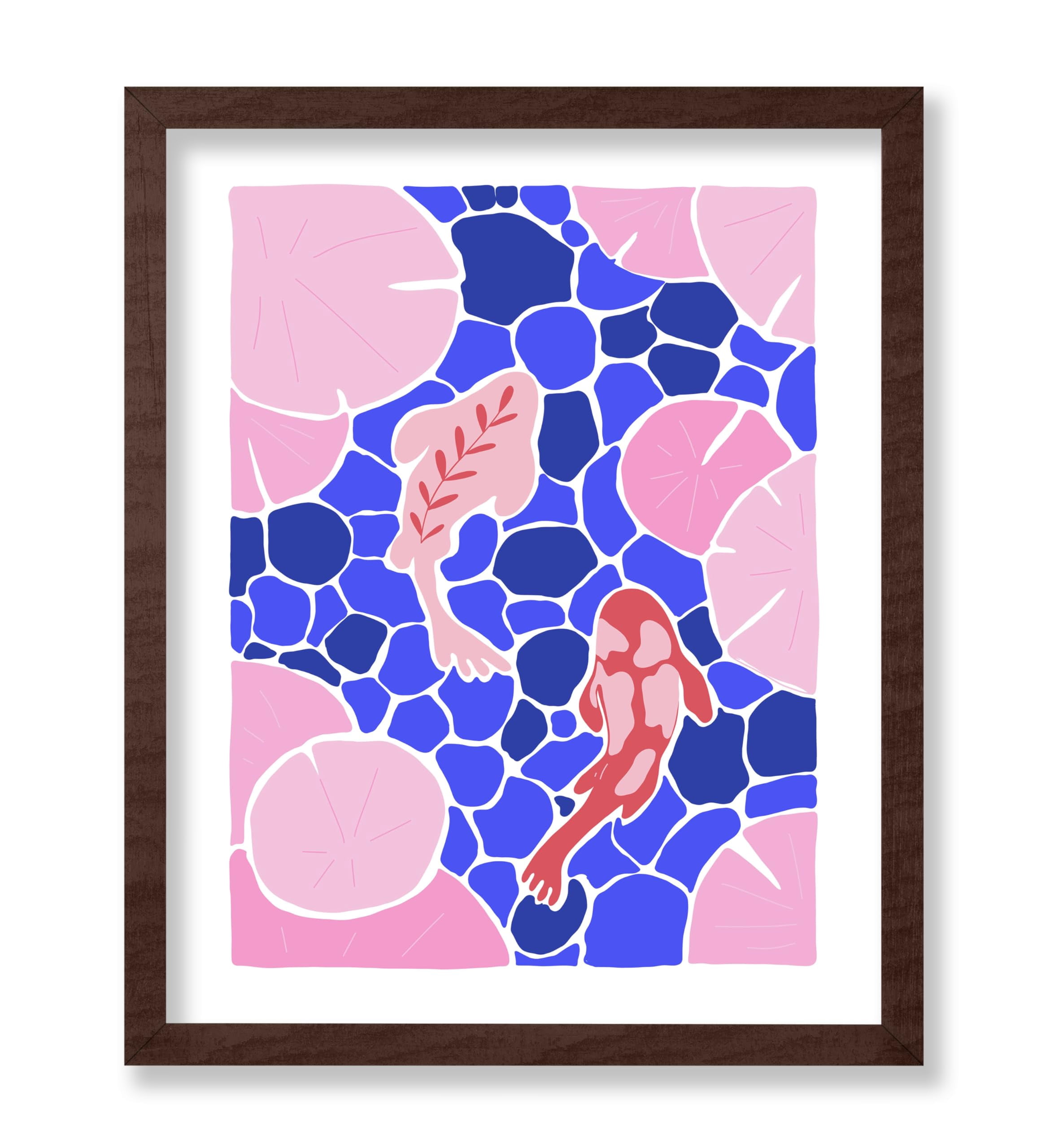 Poster Master Koi Fish Poster - Retro Marine Life Print - Chic Boho Art ...