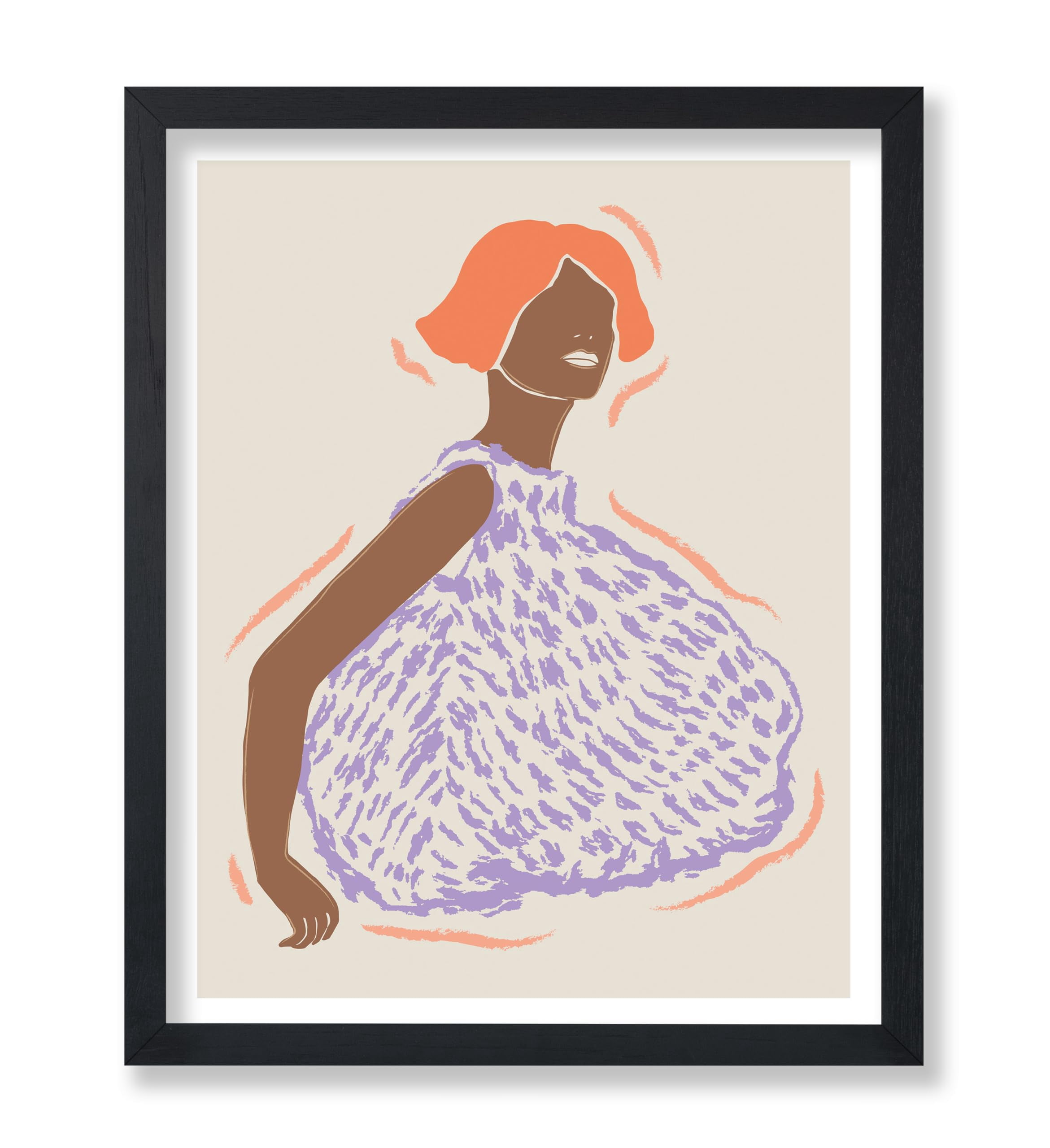 Poster Master Lady Portrait Poster - Retro Fashion Sketch Print - Woman ...