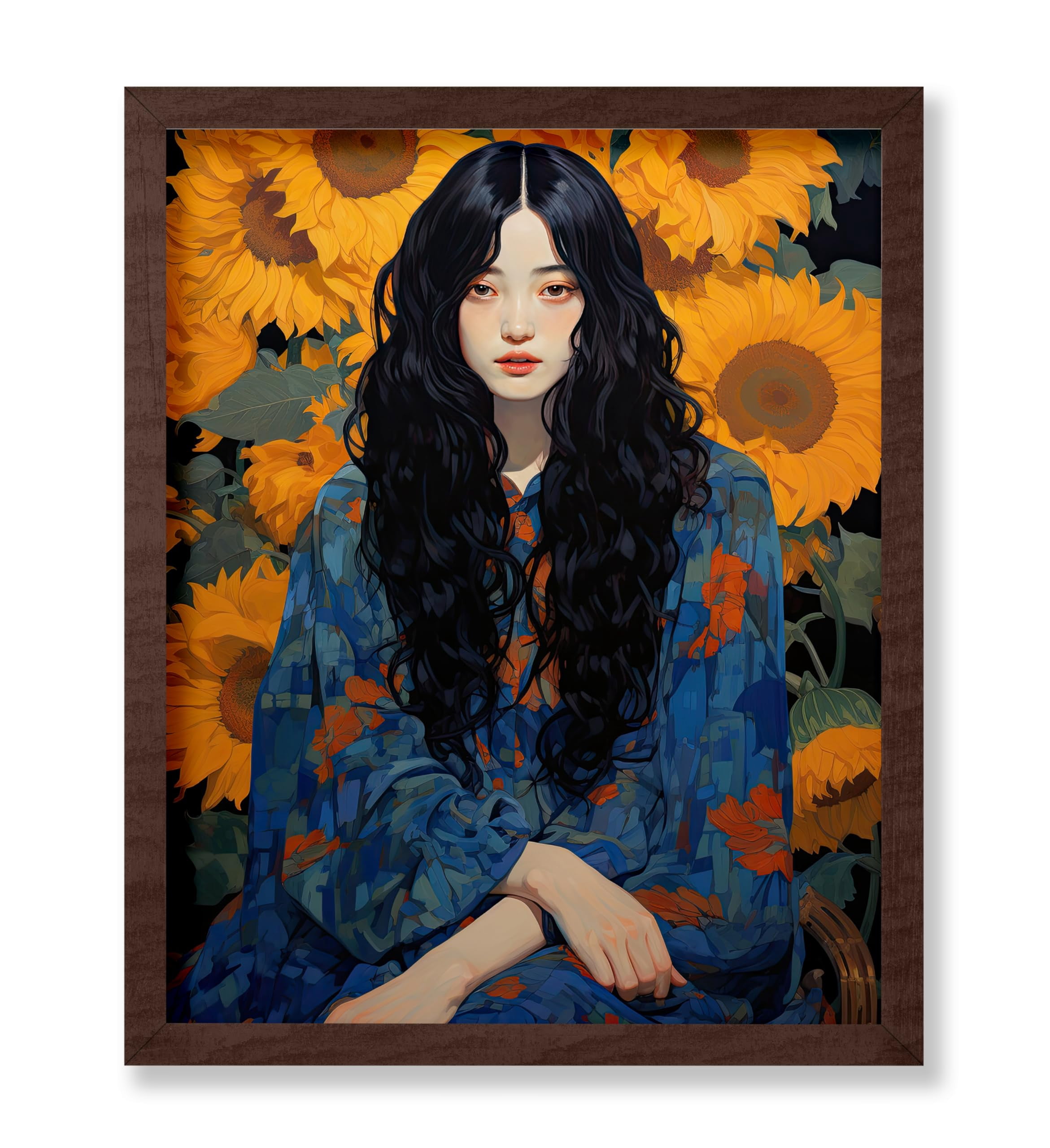 Poster Master Lady Poster - Woman in Robe Print - Sunflower Art ...