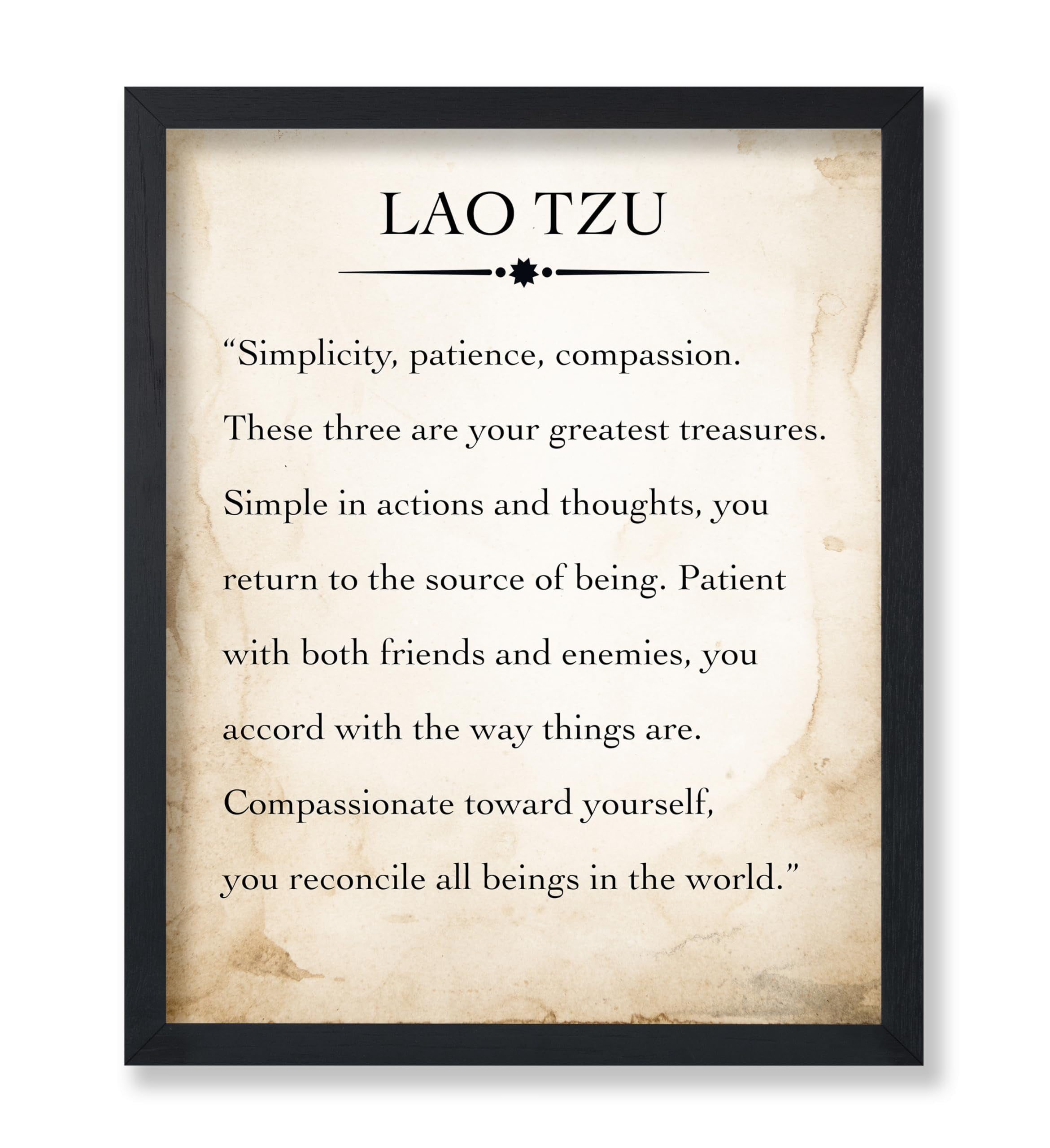 Poster Master Lao Tzu Poster - Simplicity Patience Passion Print ...