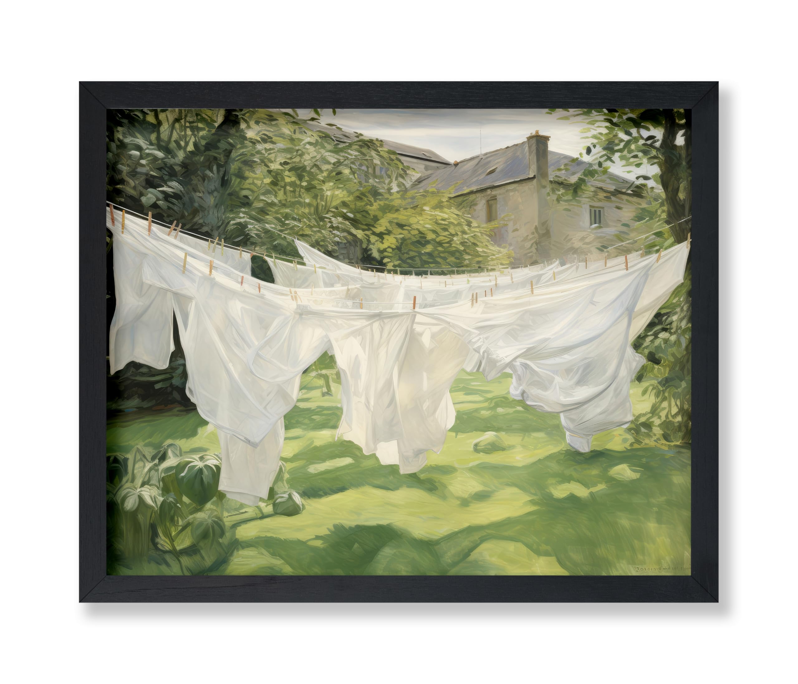 Poster Master Laundry On The Line Poster - Retro White Laundry Print ...