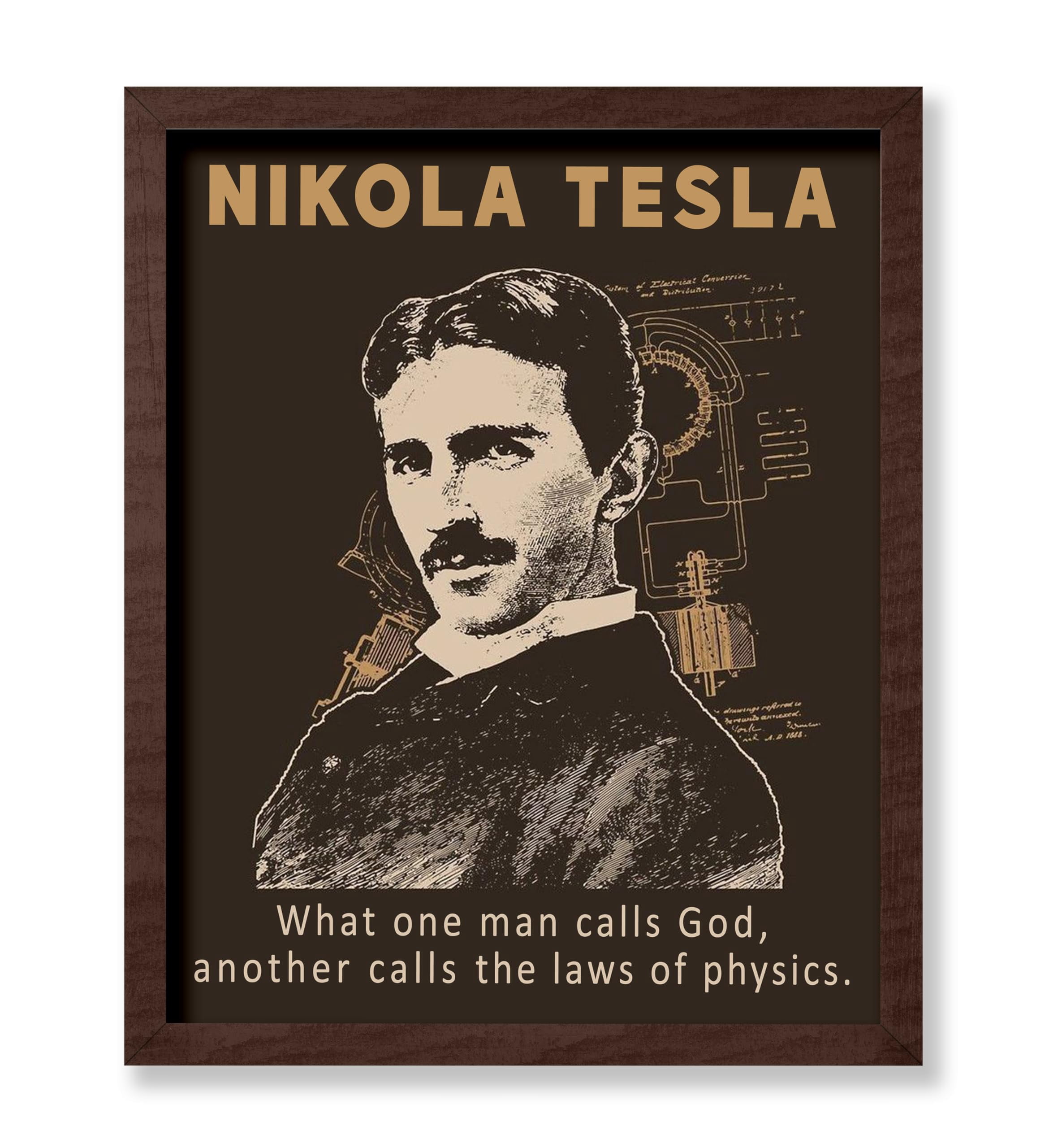 Poster Master Laws Of Physics Poster - Nikola Tesla Print ...
